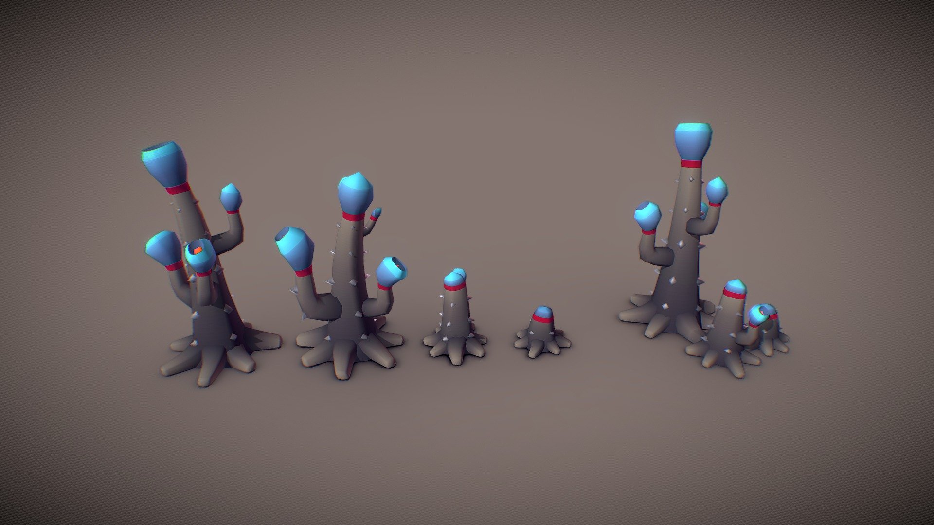Alien Space Cactus 4 - Tomb Star - 3D model by BitGem [1755f6f] - Sketchfab