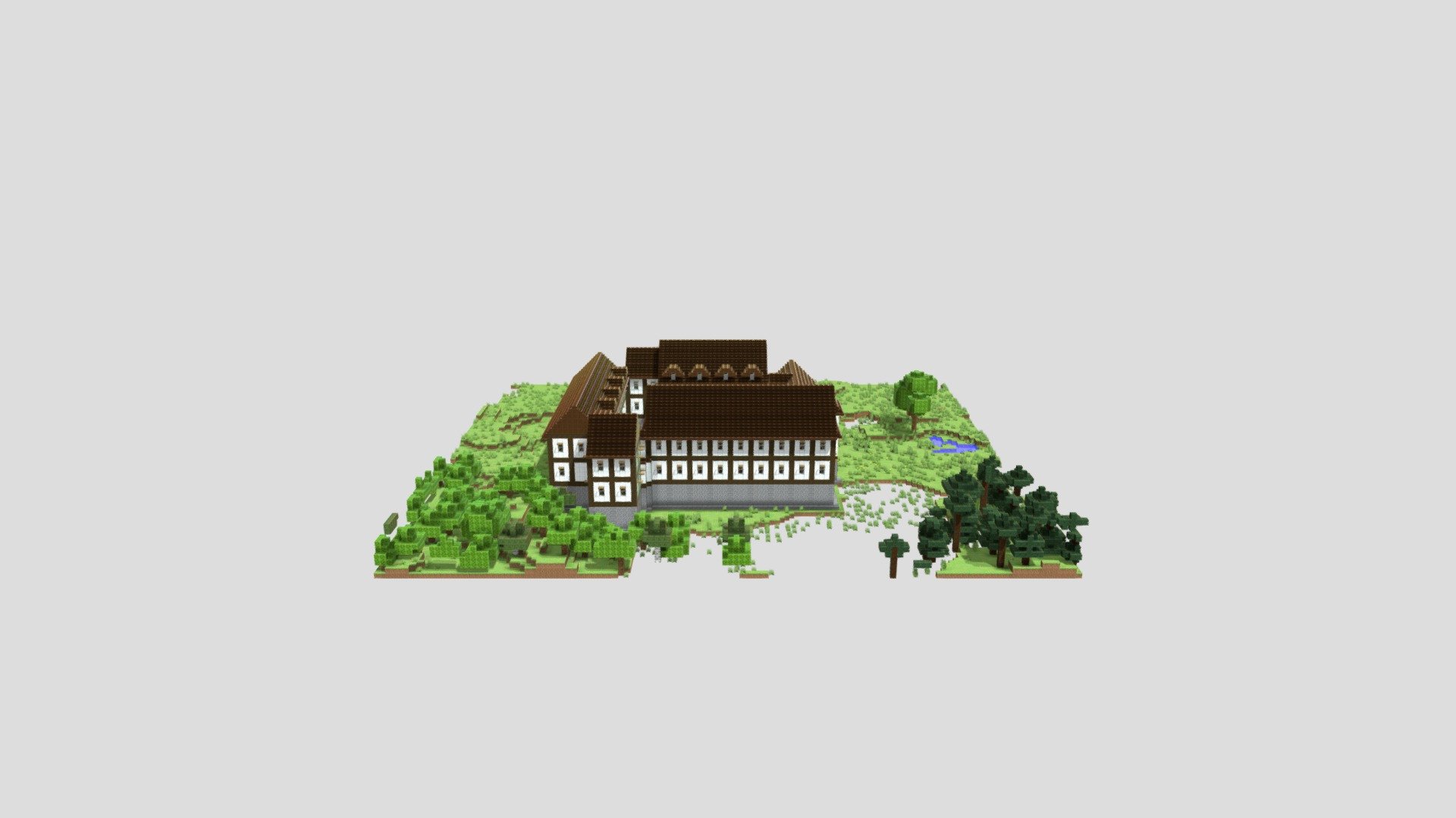 Minecraft Town - 3D model by hiddel [17571af] - Sketchfab