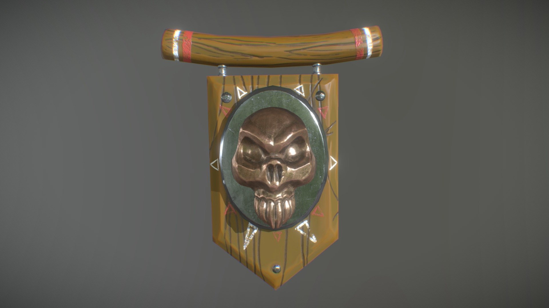 Skull Heraldic Shield - 3D model by Mathskovsan [1757703] - Sketchfab