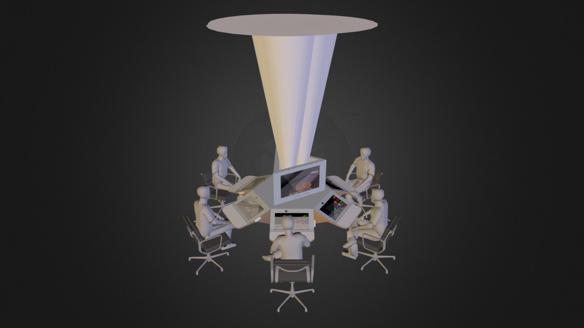 White 6-Position Carousel Grouping - 3D model by TS Trading Systems ...