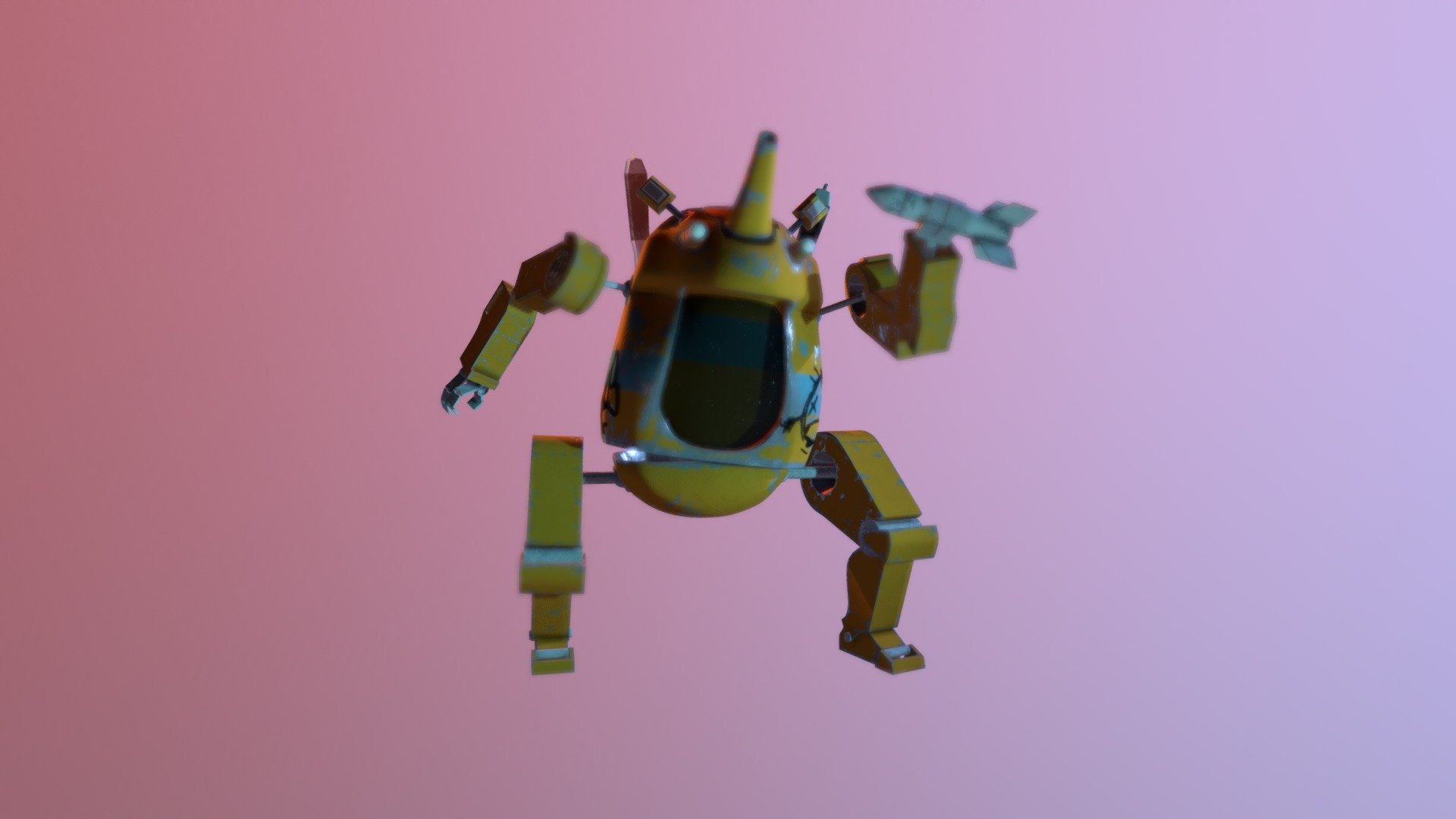 Tega-bot - 3D model by Art Of Beto (@artofbeto) [175dad6] - Sketchfab