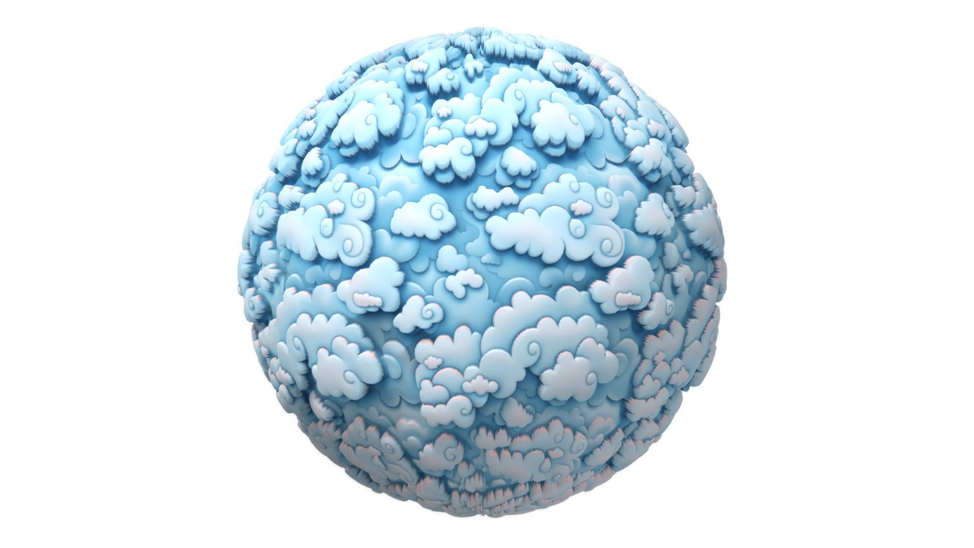 Stylized Clouds Seamless Texture - Buy Royalty Free 3D model by ...