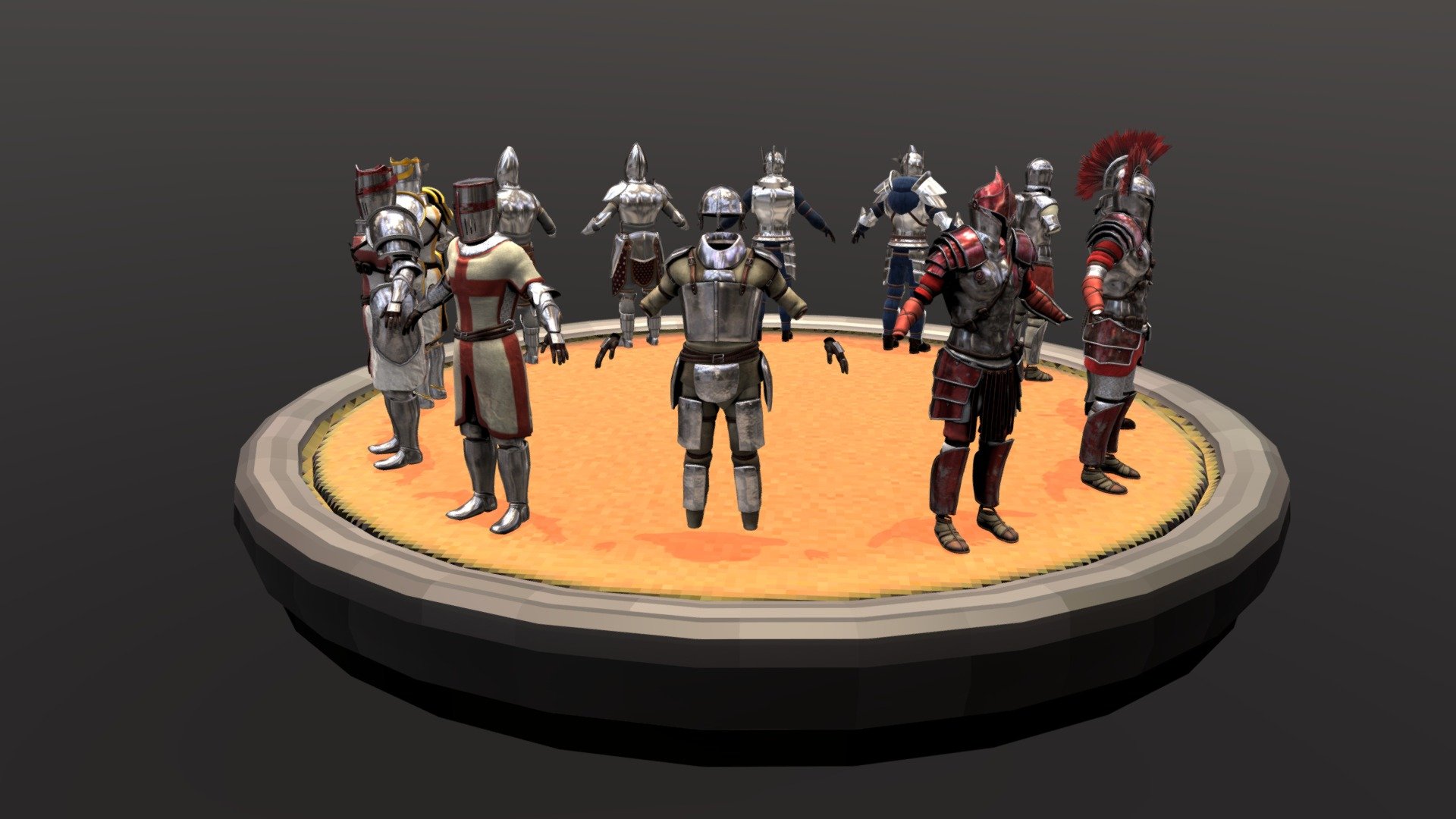 Medieval Fantasy Armor Display - 3D model by Gambsmoore [17607cf ...
