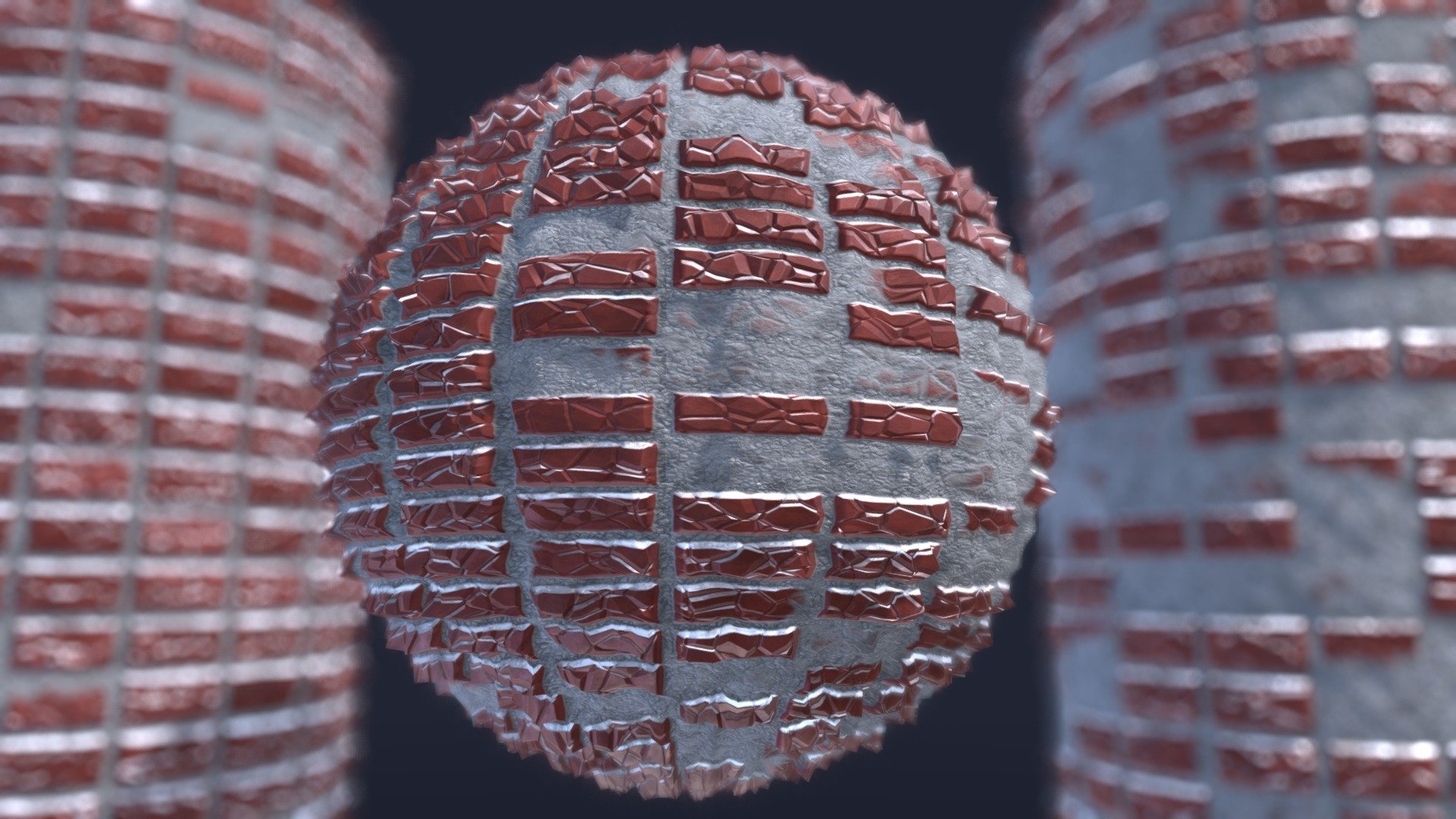 stylized Snowy Brick Wall texture - Download Free 3D model by Bram van ...