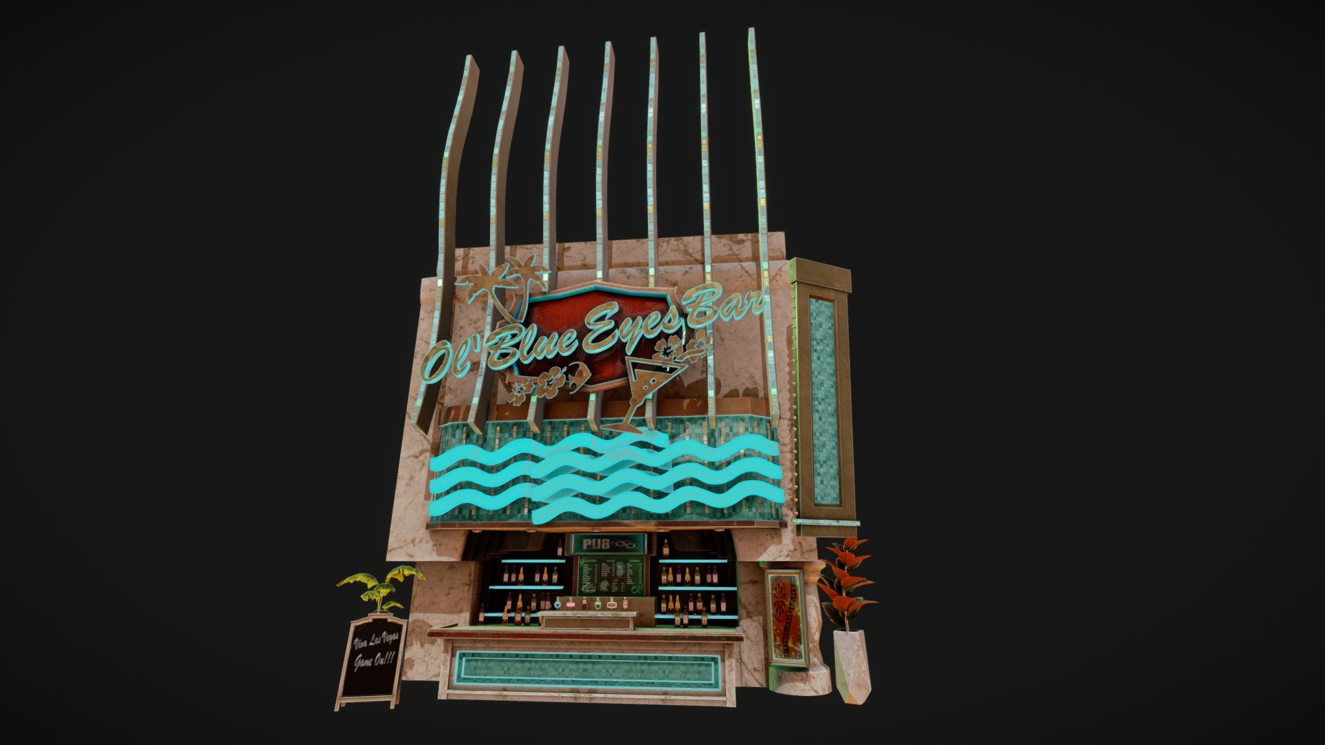 ForeVR Darts | Vegas Hall - Ol' Blue Eyes Bar - 3D model by ...