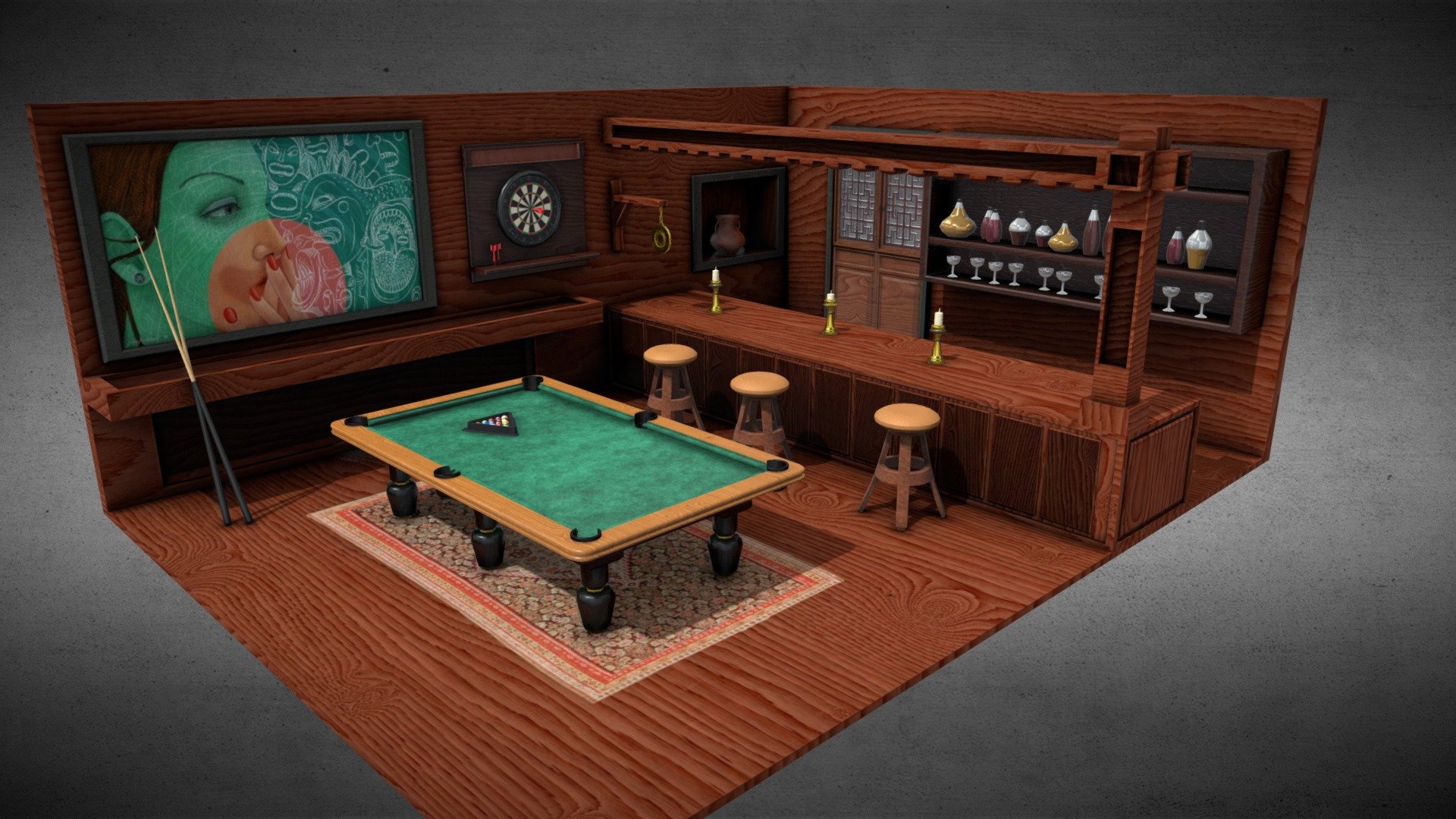 Bar Diorama - Download Free 3D model by Ethica [1762fb3] - Sketchfab