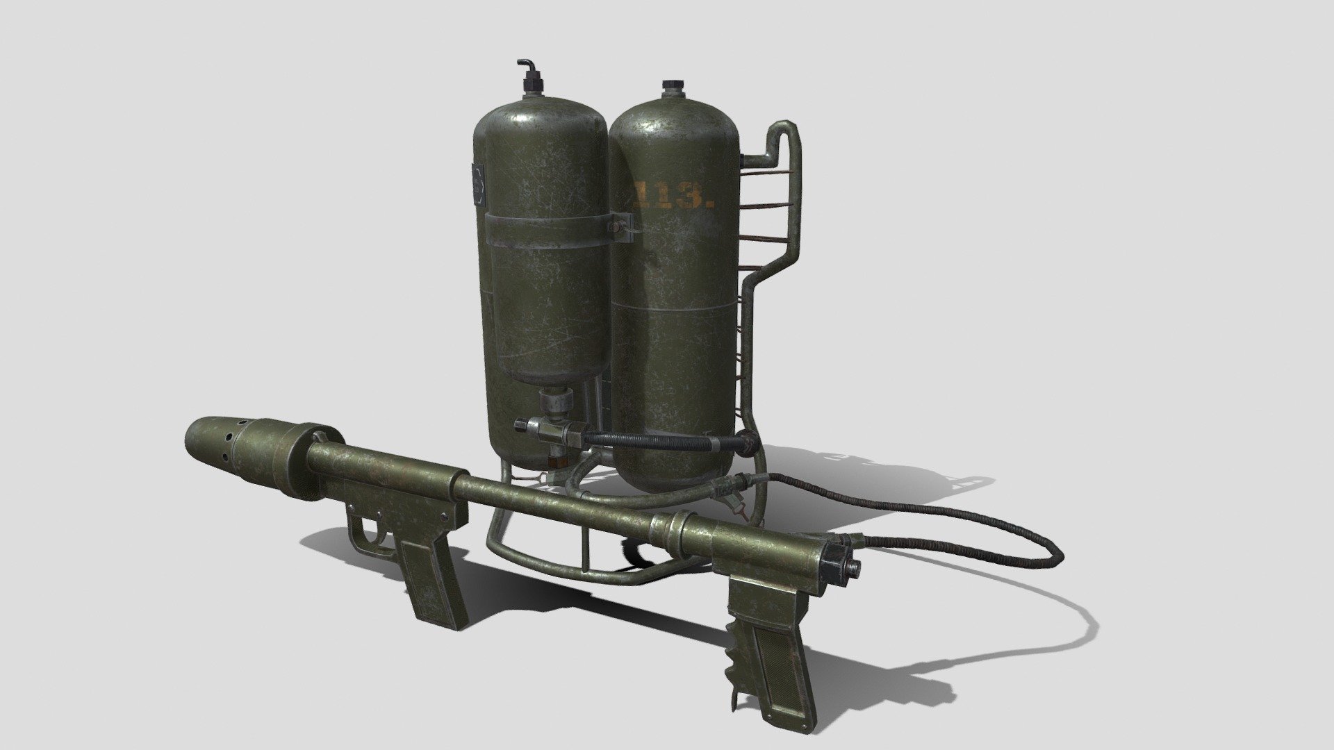 Old WWII Flamethrower - 3D model by Void__Infinity [1764ed6] - Sketchfab
