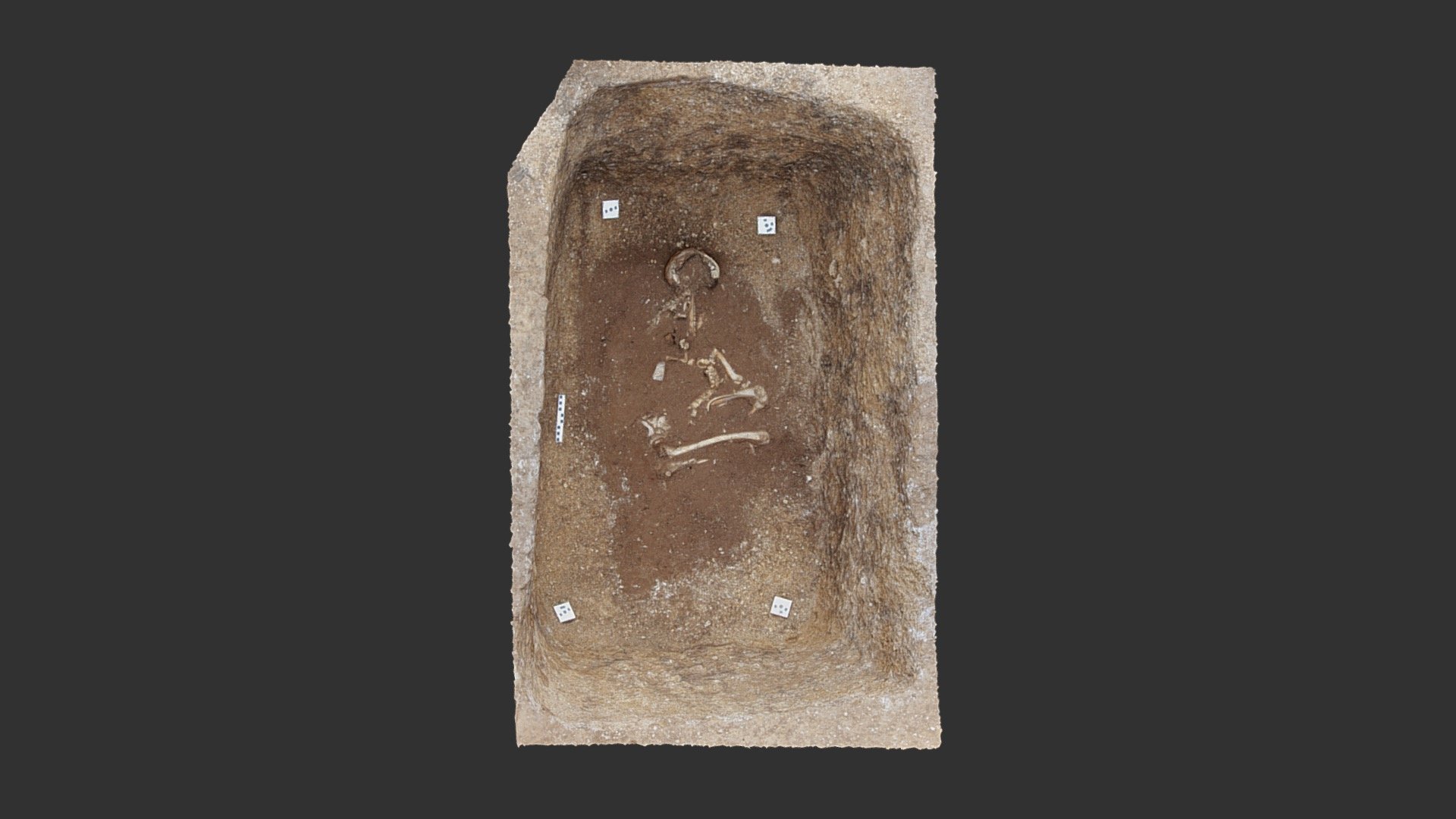 Grave in Iron Age Square Barrow (stage 5) - 3D model by Professor ...