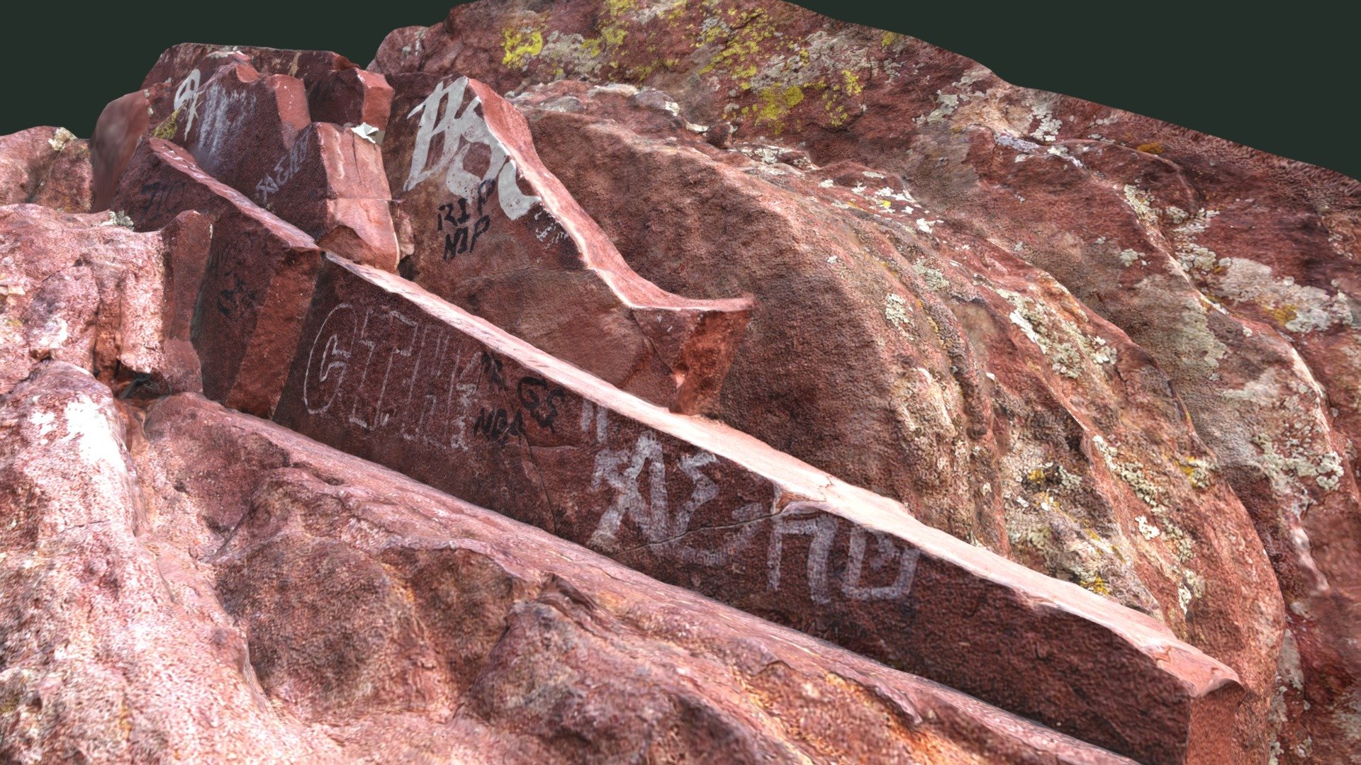 Graffiti at "Red Rocks" Midpoly - Download Free 3D model by Wanna Be ...