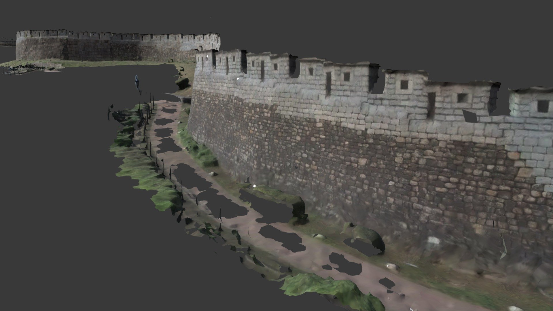 Historic City Wall - 3D model by CupixVista [176e9b9] - Sketchfab
