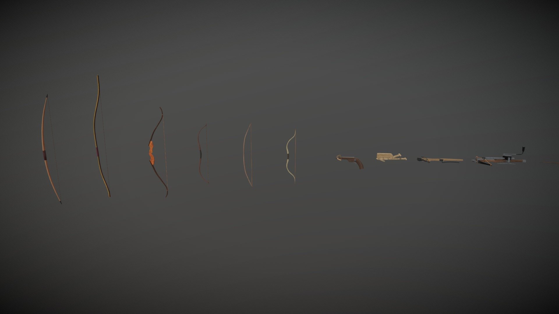 10 Bows and Cross Bows - Download Free 3D model by Gintoki1234 [1774a07 ...