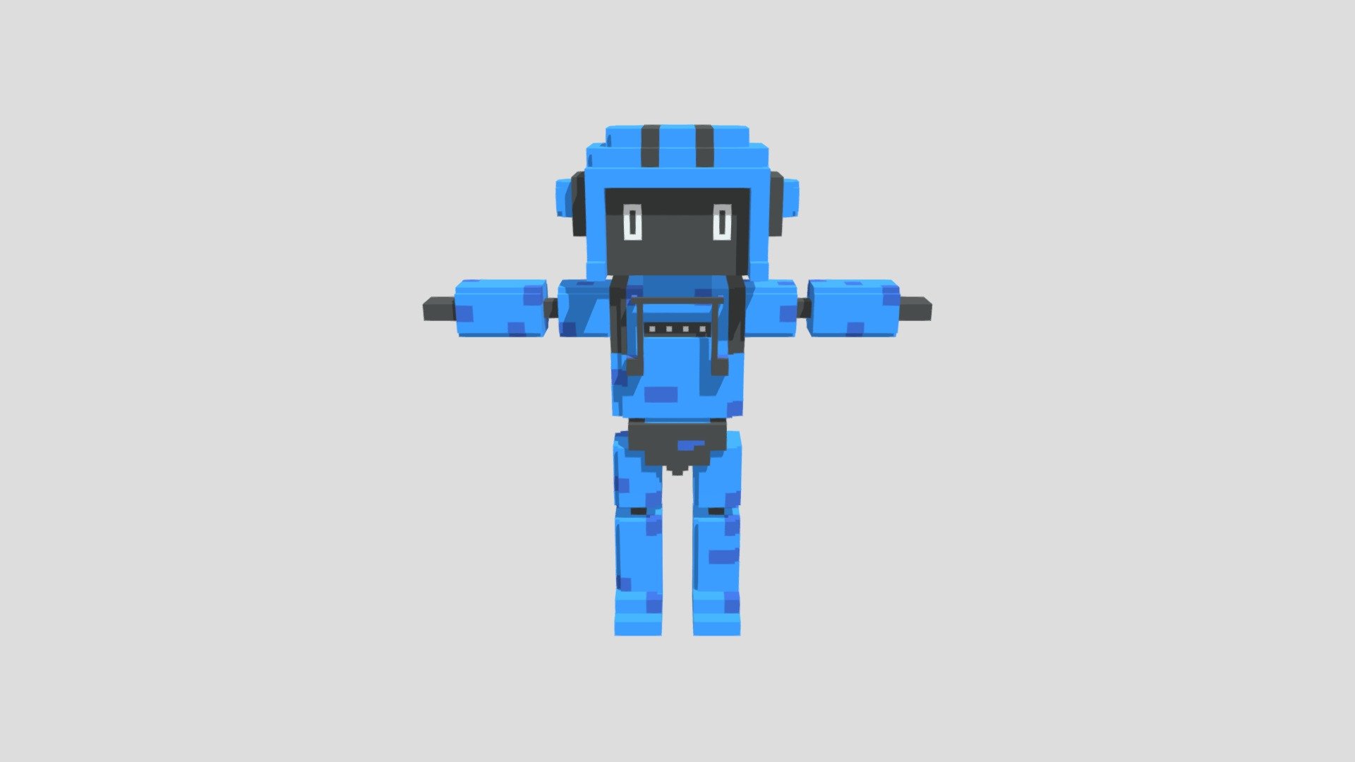 Blue Robot 3D PixelArt - Download Free 3D model by Johan Jiménez ...