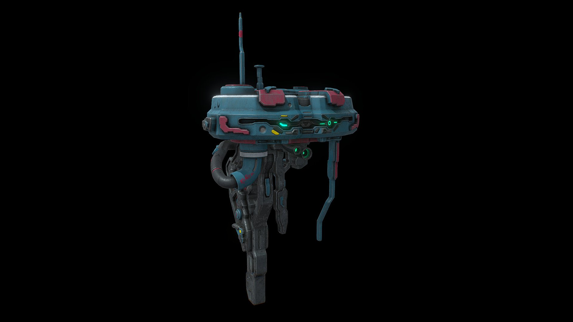 Sci fi alien drone - 3D model by Alexandr33D (@vympel) [177daf0 ...