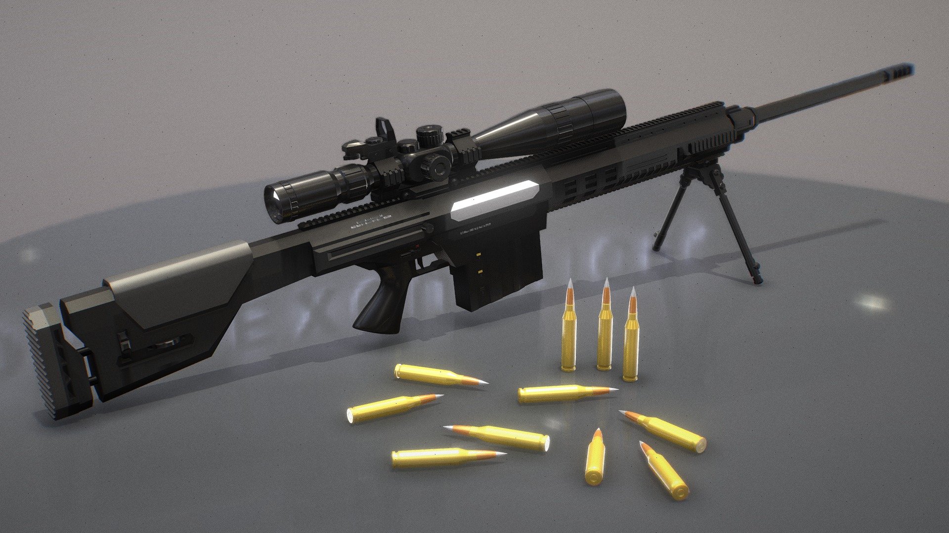 Mk.22 Mod.1 Anti Material Rifle System "WOLFRAM" - 3D model by ...