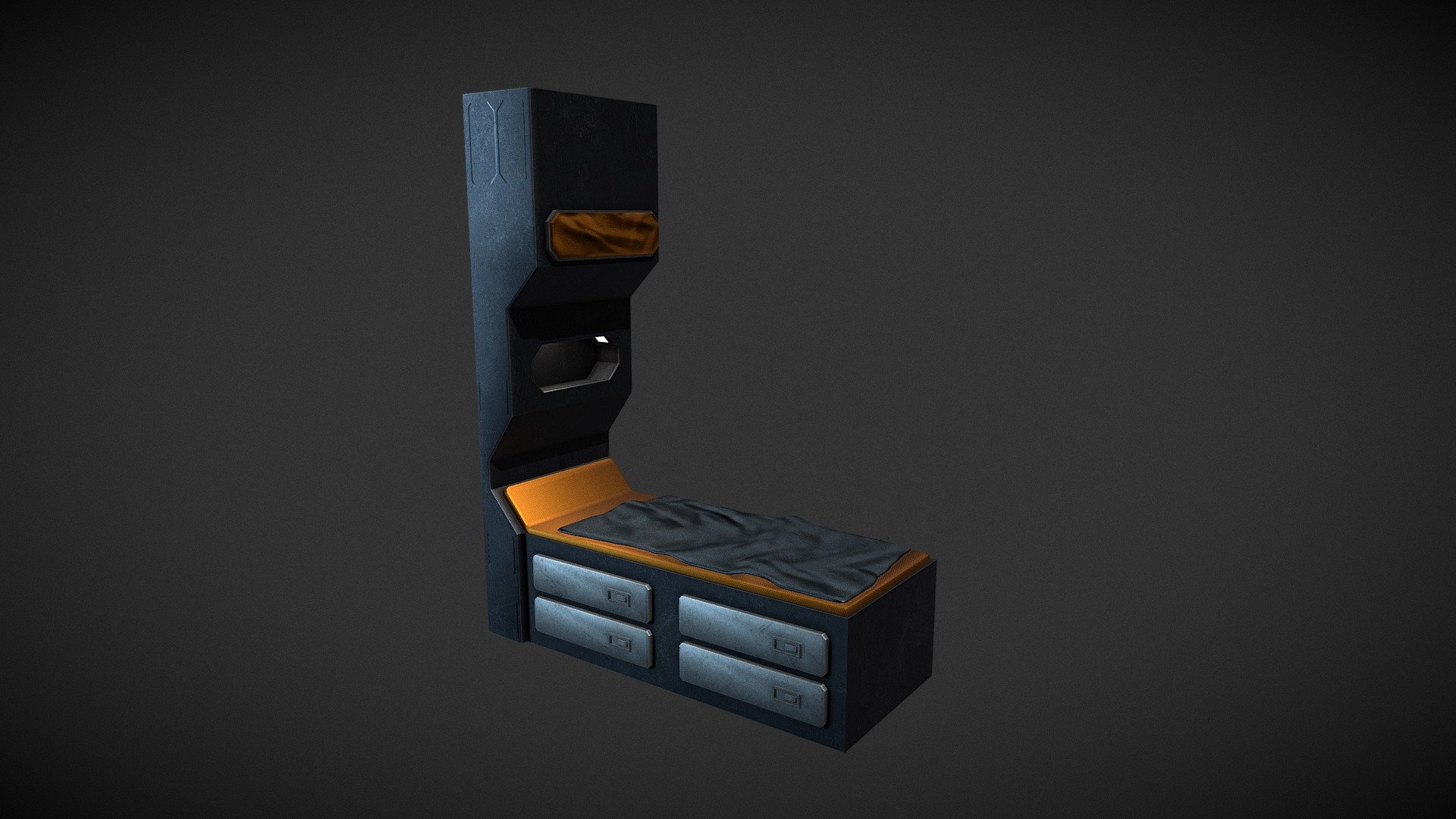 Spaceship bed - Buy Royalty Free 3D model by oceanemarchand [177df93 ...