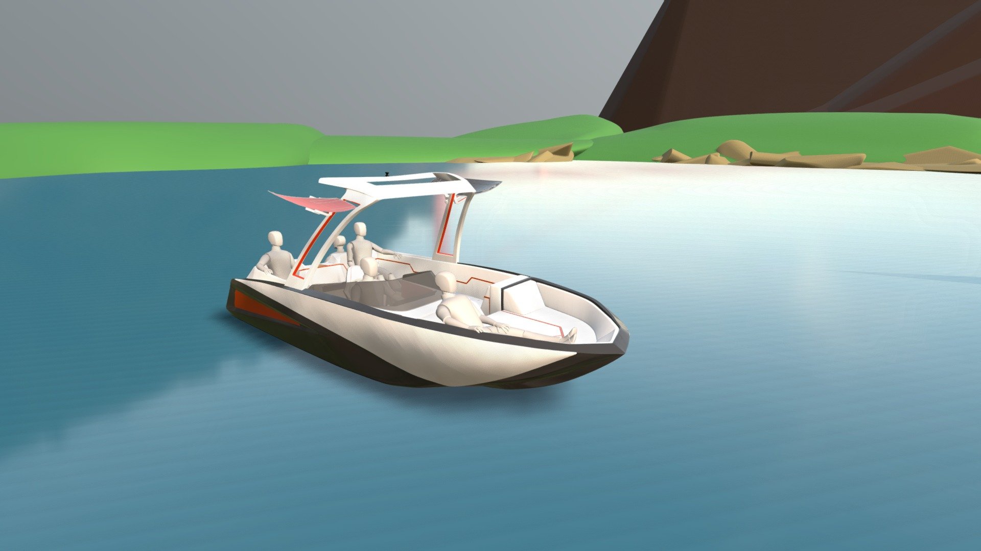 Tigé EZR23 Lake scene - 3D model by cbowen427 [177f5ad] - Sketchfab