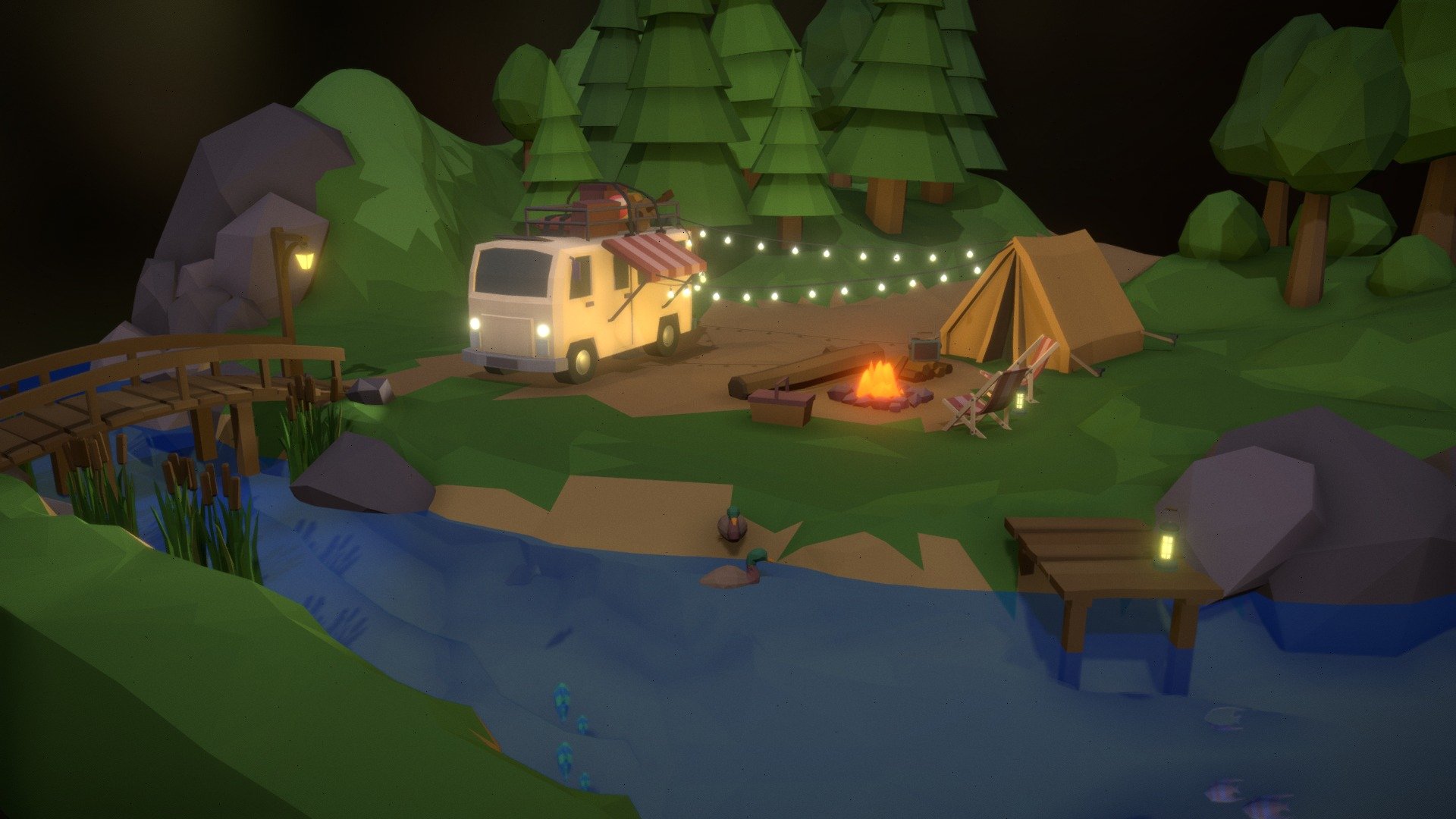 Camping - Download Free 3D model by lakonaas (@lakonaasgmail) [17819b1 ...