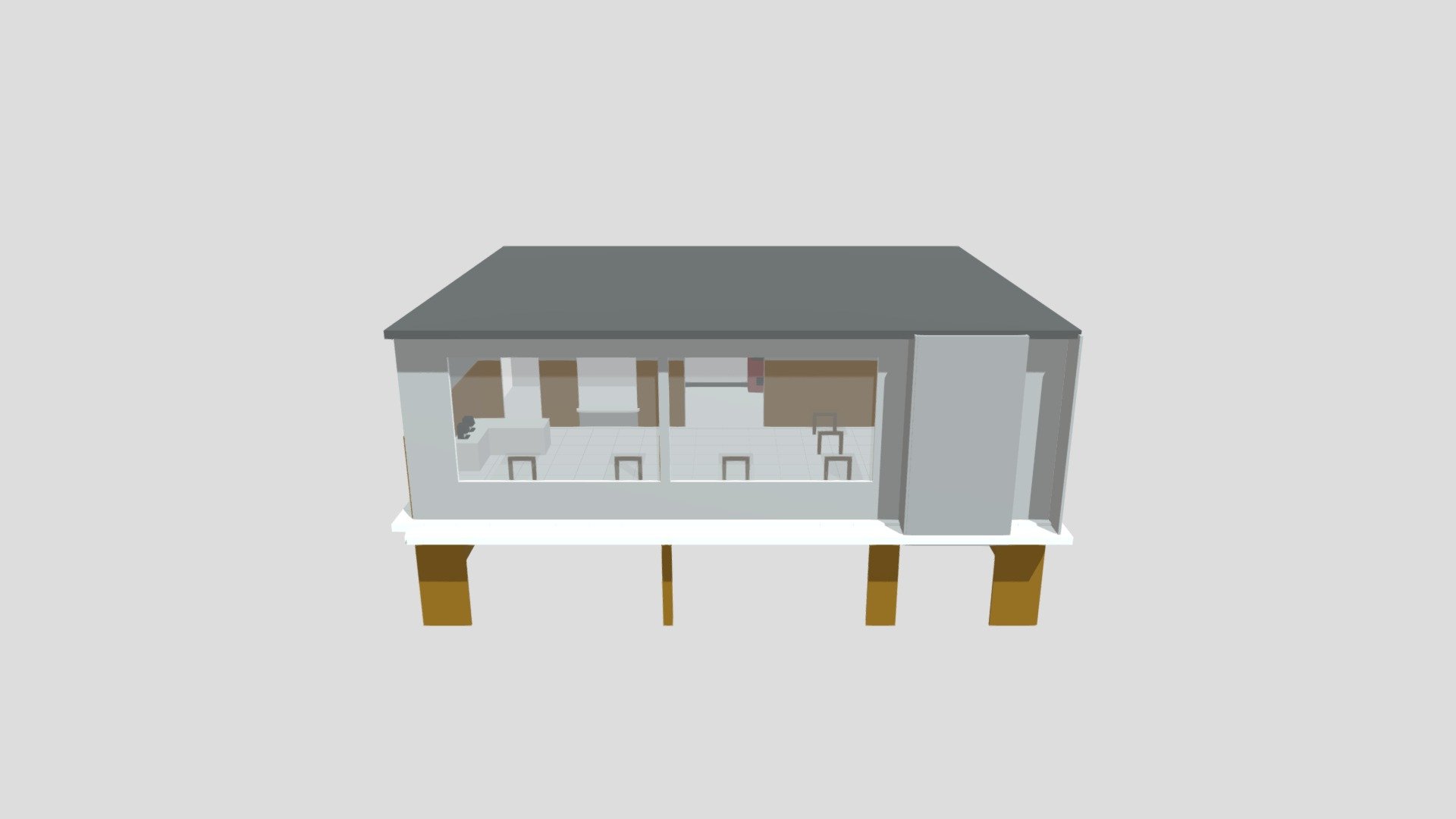 cafeteria demo - 3D model by IENJI [17843e6] - Sketchfab