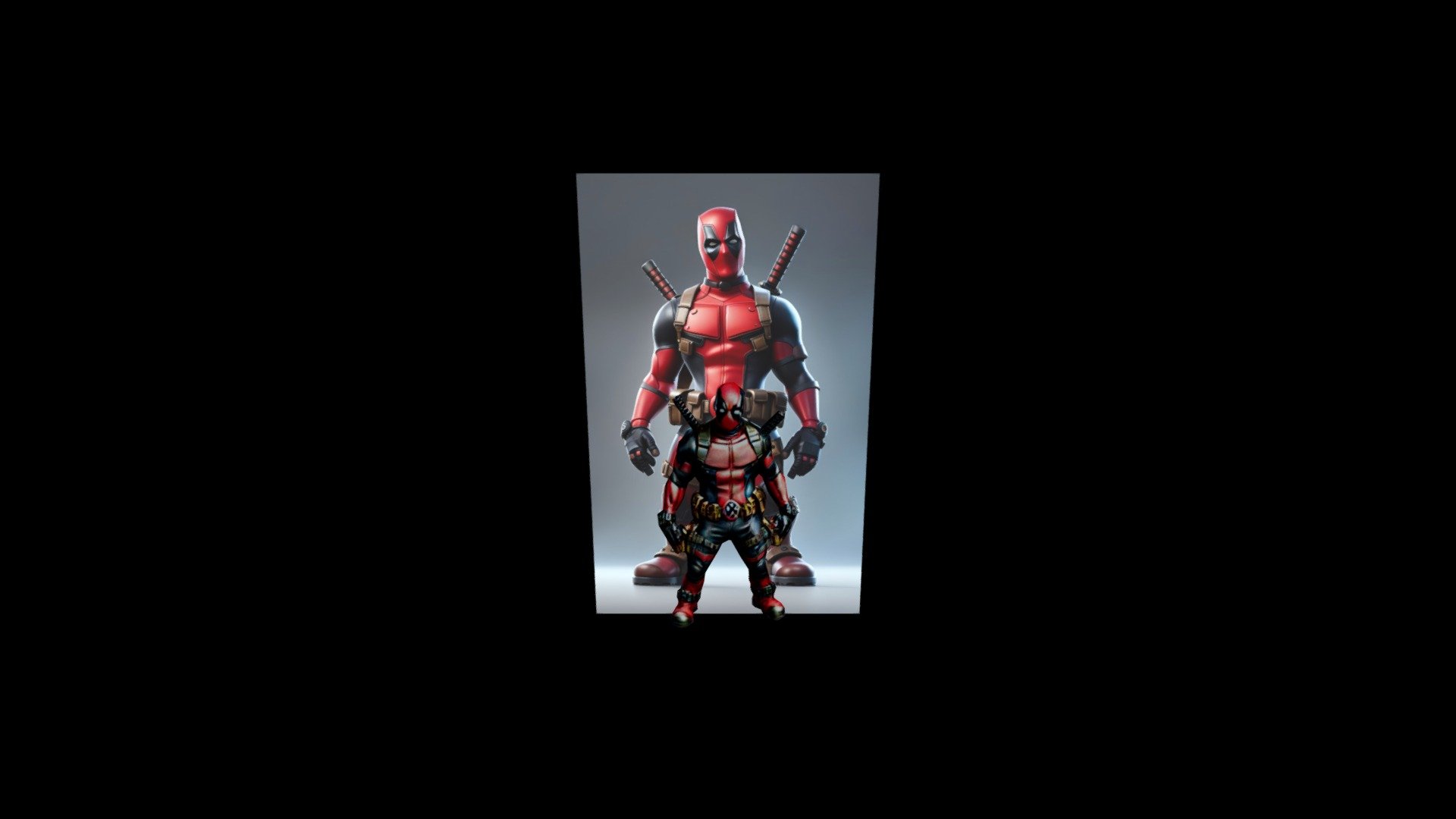 a deadpool figure with two swords, deadpool live - Download Free 3D ...