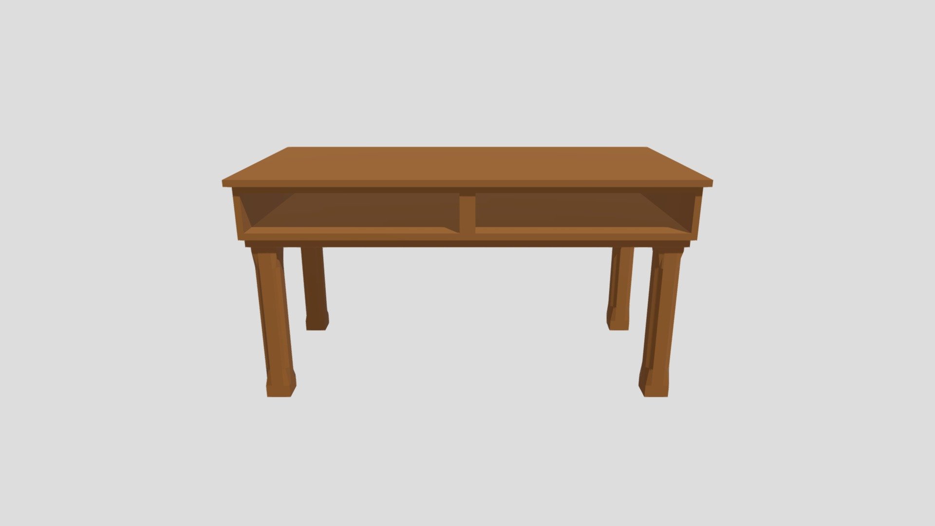 Low Poly, Old-Style Long Table (2) - Download Free 3D model by itslerm ...