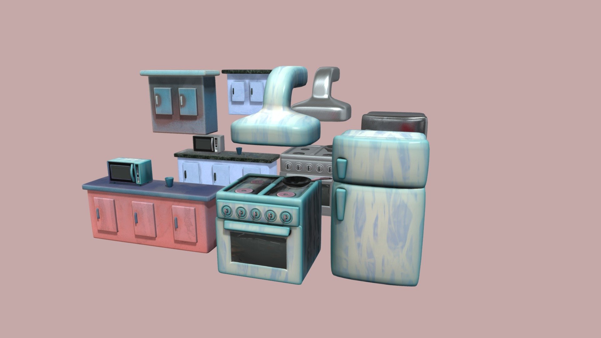 Kitchen asset - Buy Royalty Free 3D model by GattalupaGames [178c95f ...
