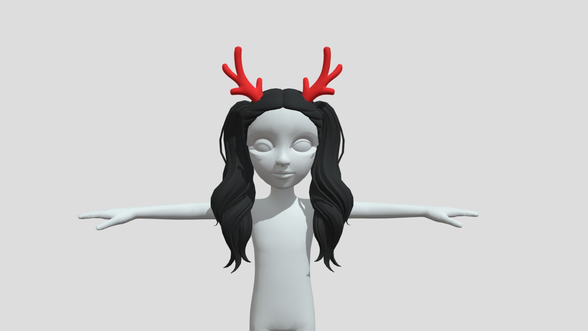 Hair FBX file prefab zepeto template 3D Item H60 - 3D model by ...