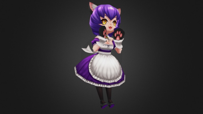 Cat maid - 3D model by barassica [17968a1] - Sketchfab