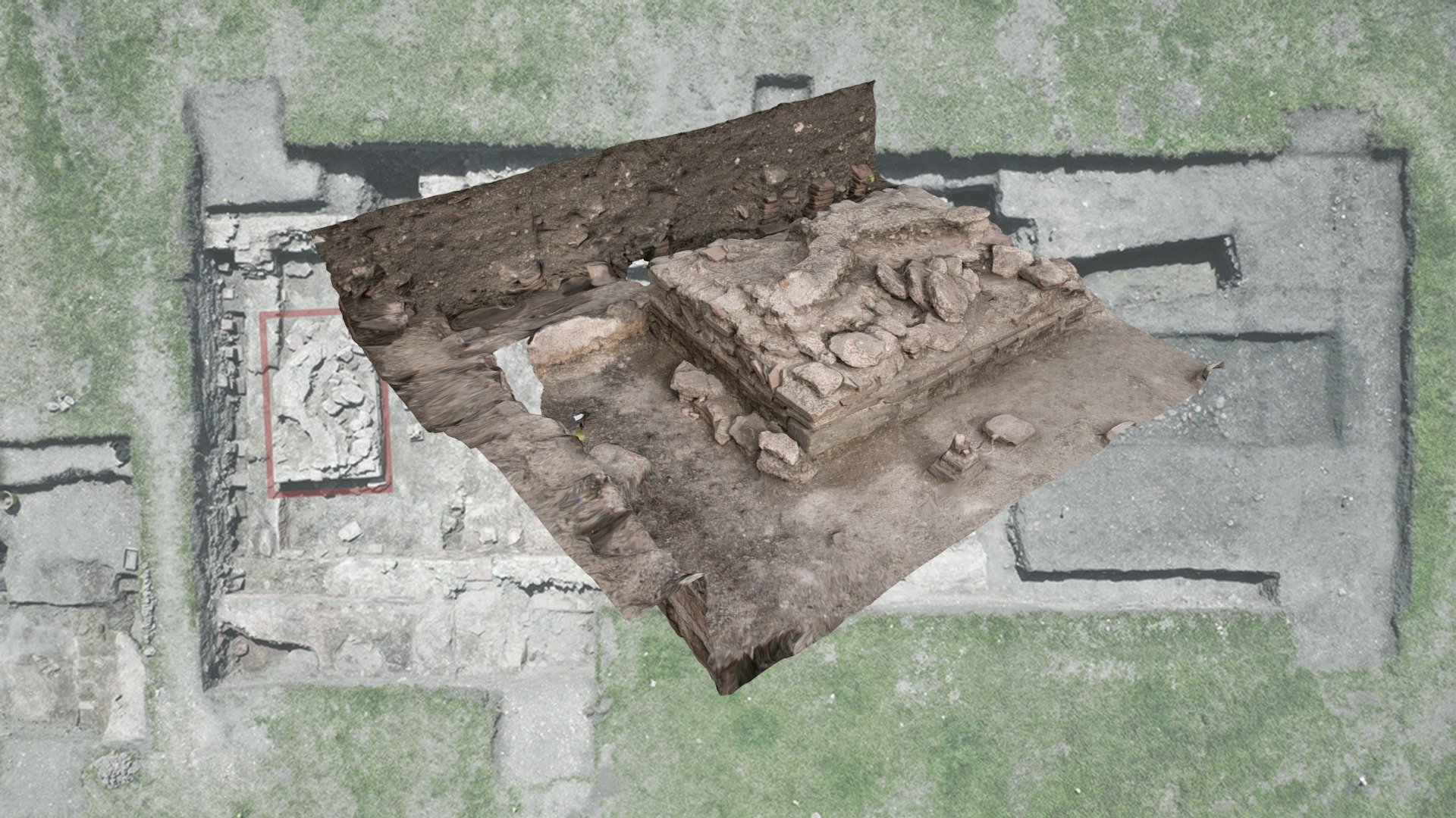 Rubble Plinth Trench 4 - 3D model by University of Reading ...