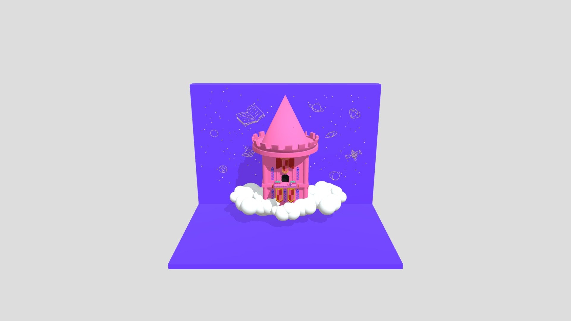 Sweetheart Castle - 3D model by yudachi (@kodachiyudachi) [1799588 ...