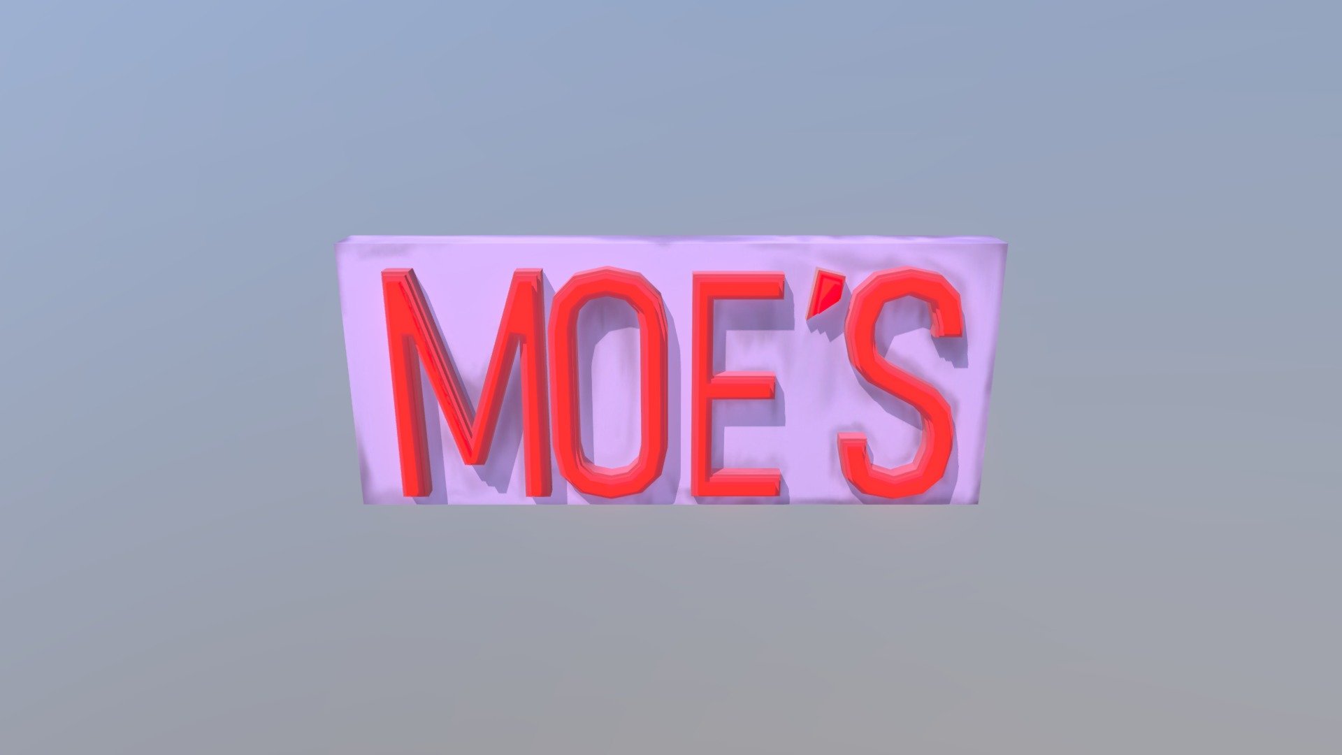 signboard Moe's - 3D model by Davide.Avitto [179adb9] - Sketchfab
