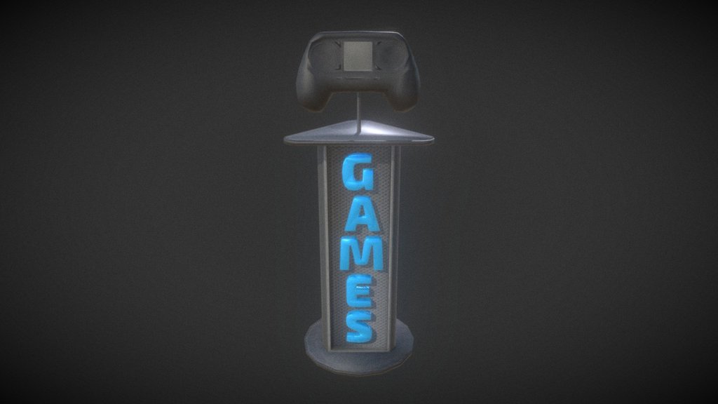 Floor Sign Games - 3D model by smsithlord [179fcb2] - Sketchfab