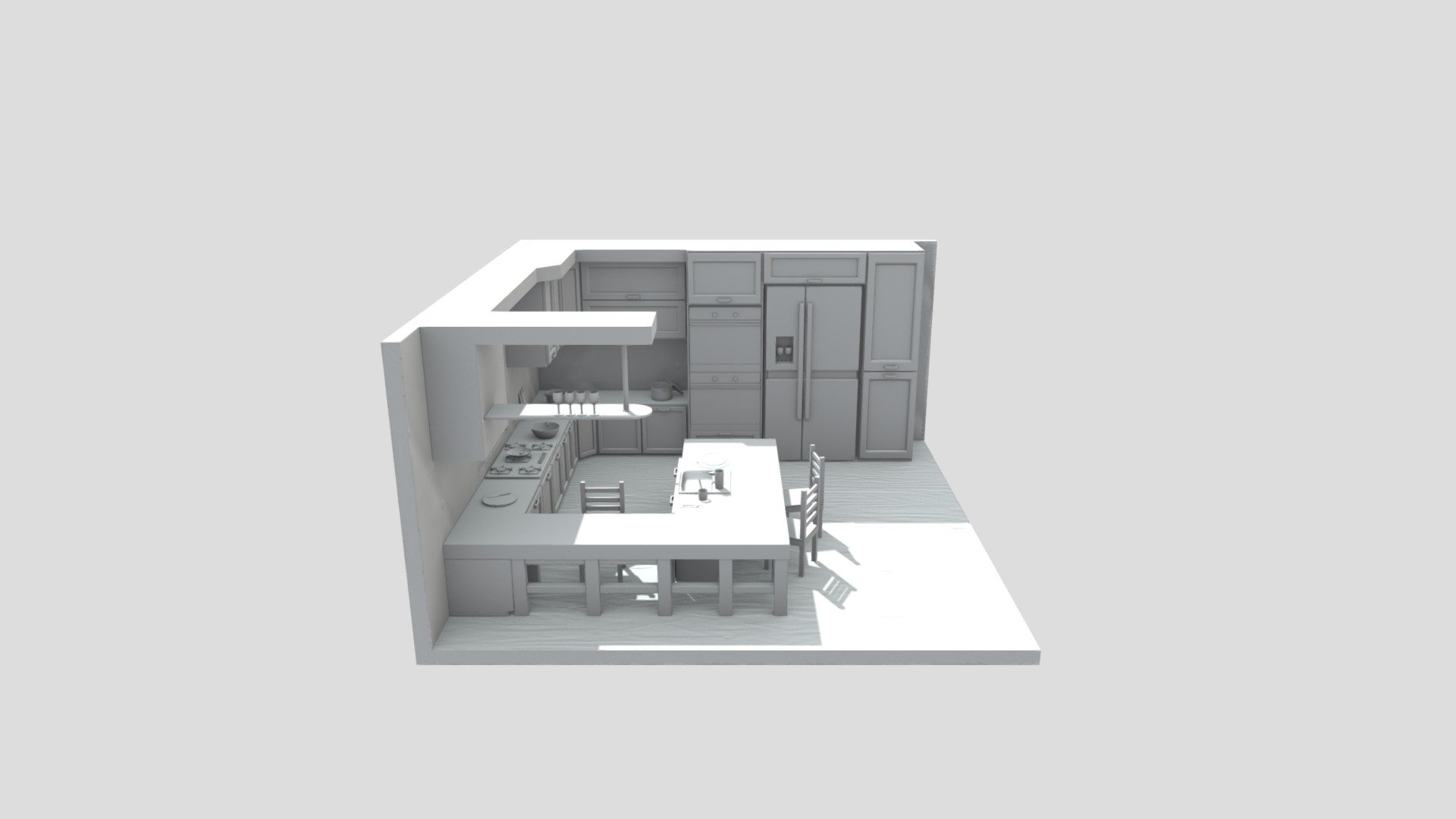 kitchen - 3D model by gabrewqa [17a198b] - Sketchfab