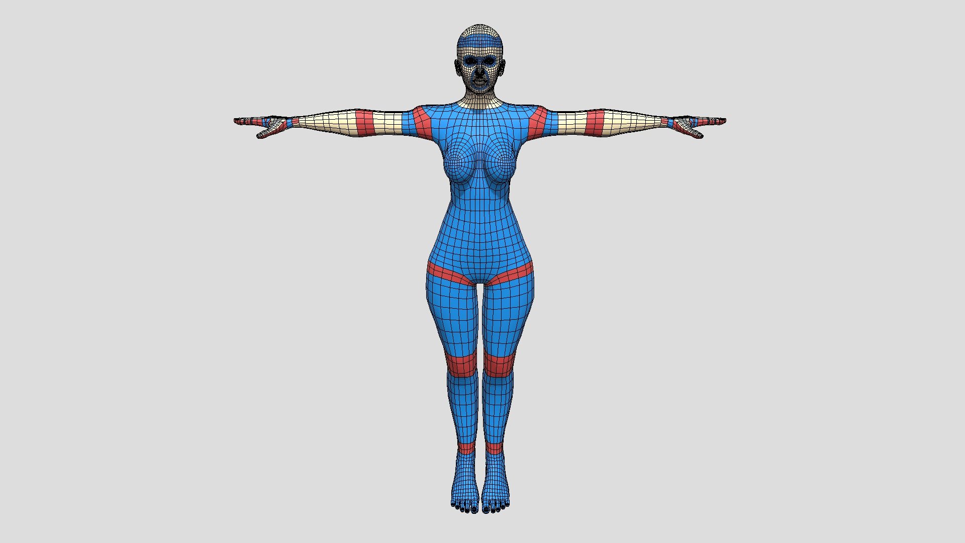 Woman - Topology - V2 - Download Free 3D model by m4x0r3x (@pablosk ...