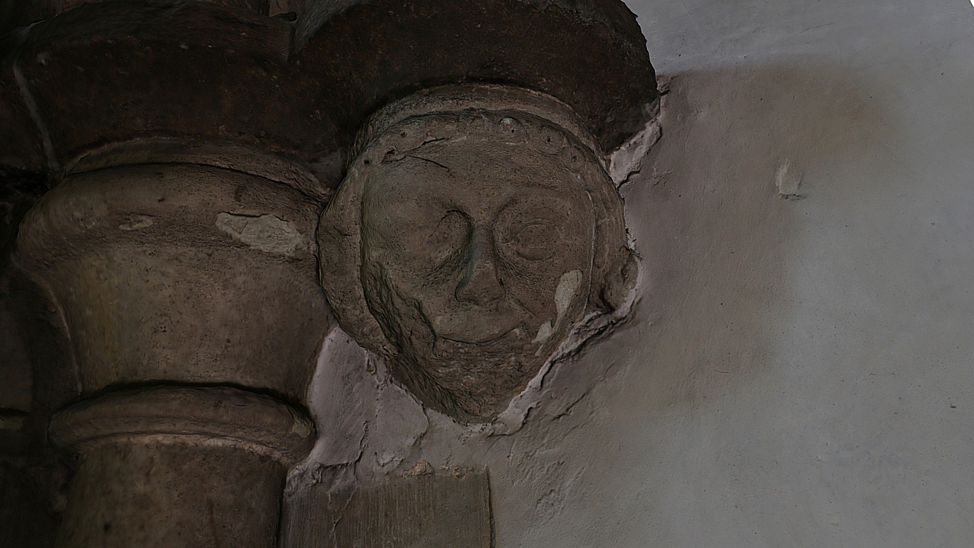 Male corbel c.1340 - 3D model by Rochester Cathedral ...
