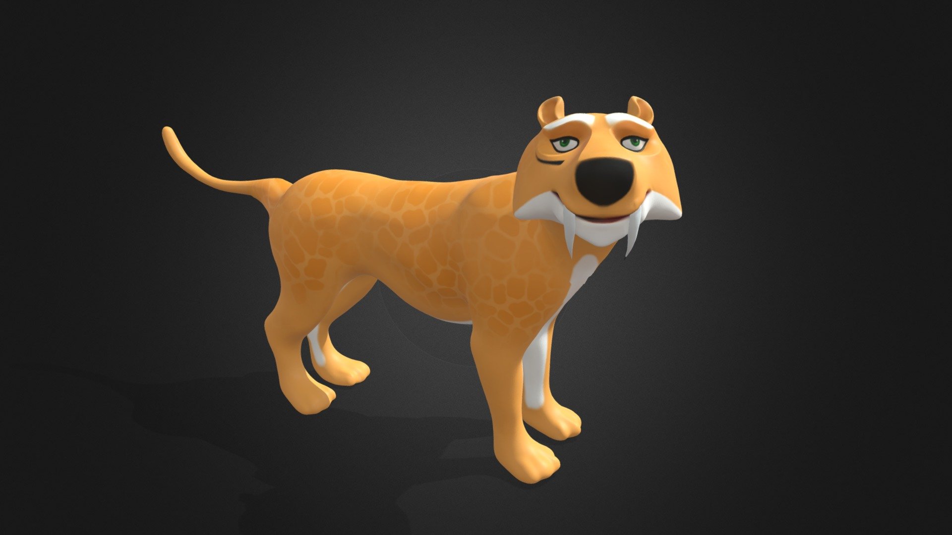 Stylized Tiger with Texture - 3D model by Ali 3D (@ali3dexpress ...