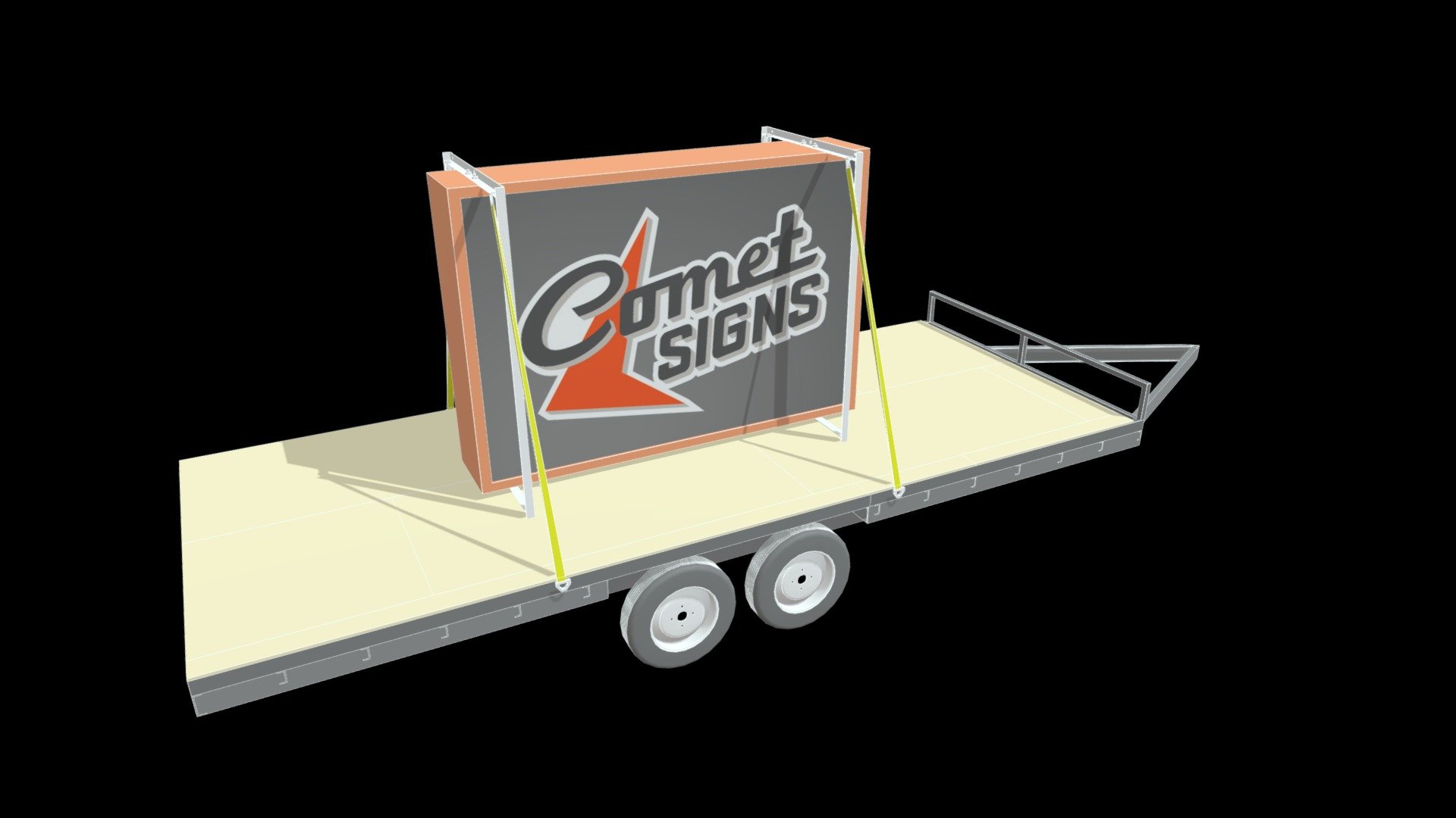 Sign Loading on Trailer (no int frame) - Download Free 3D model by ...