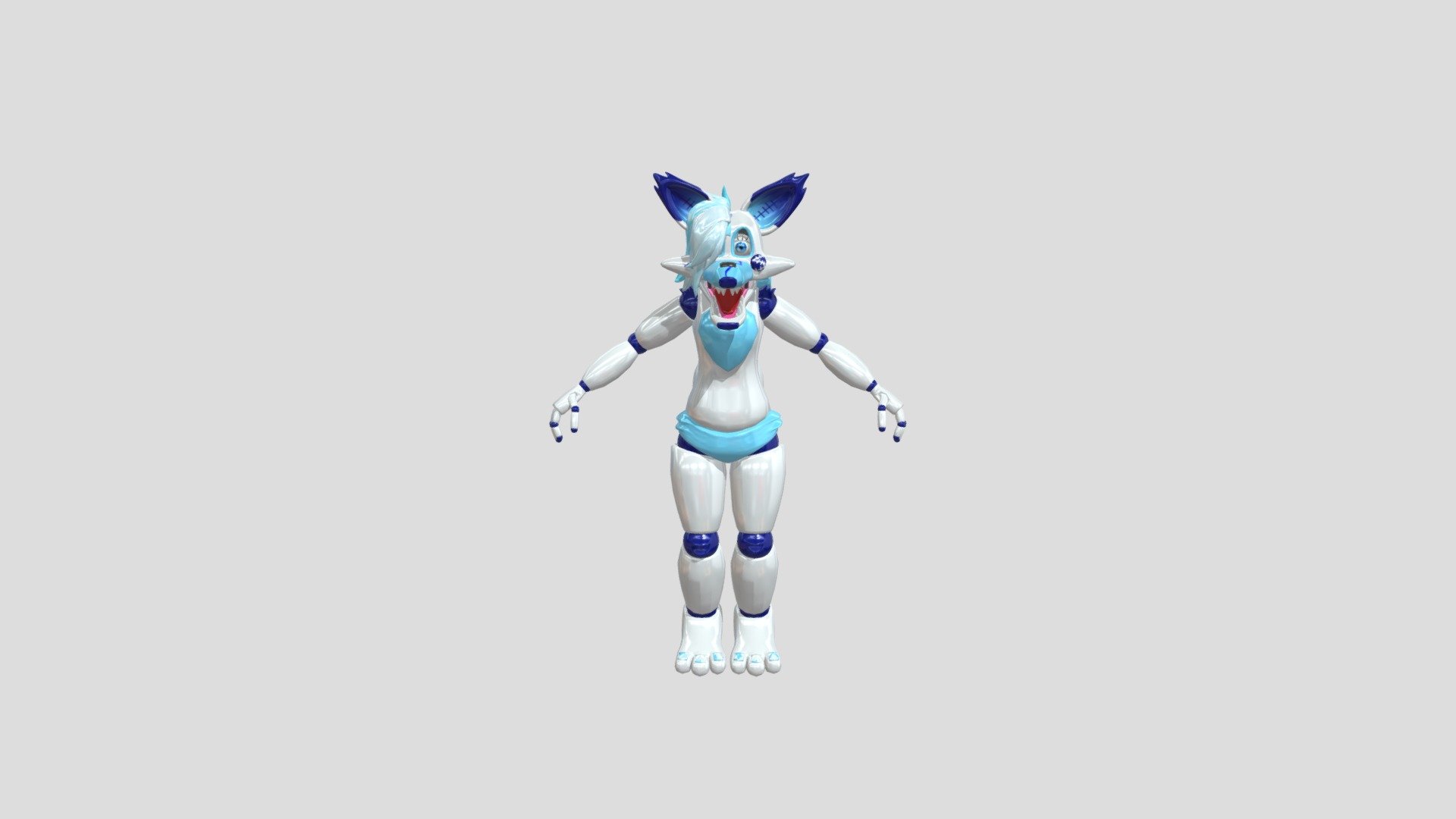 Blue Mangle (Edit) - FNAF - Download Free 3D model by ⛤ 💜 Certified ...