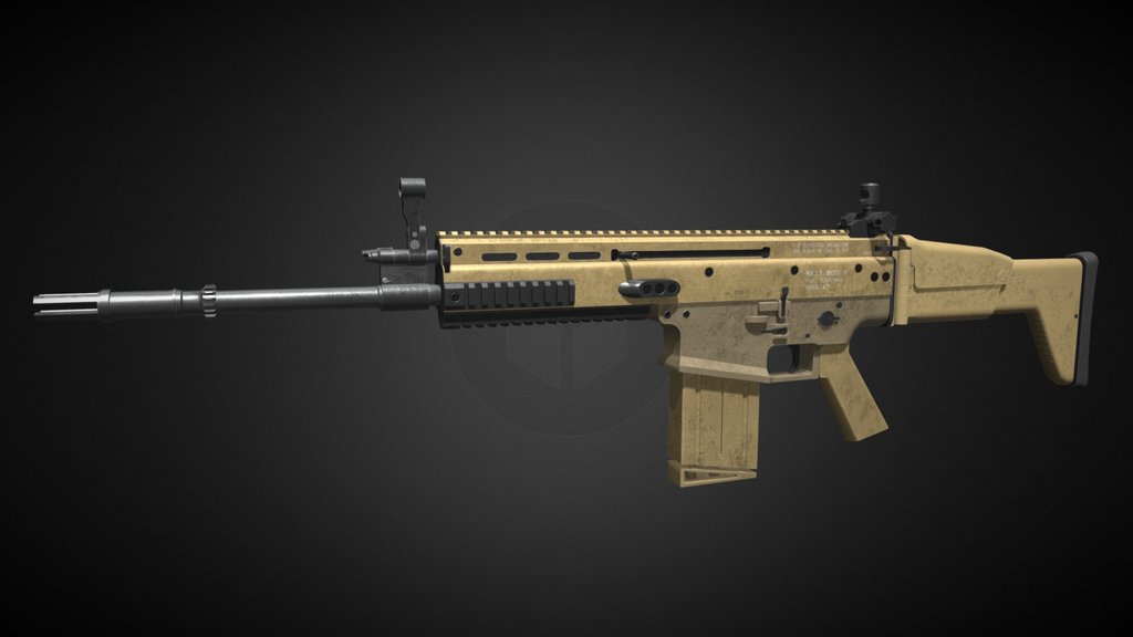 Scar-H Assault Rifle - A 3D model collection by Jainesh Pathak ...