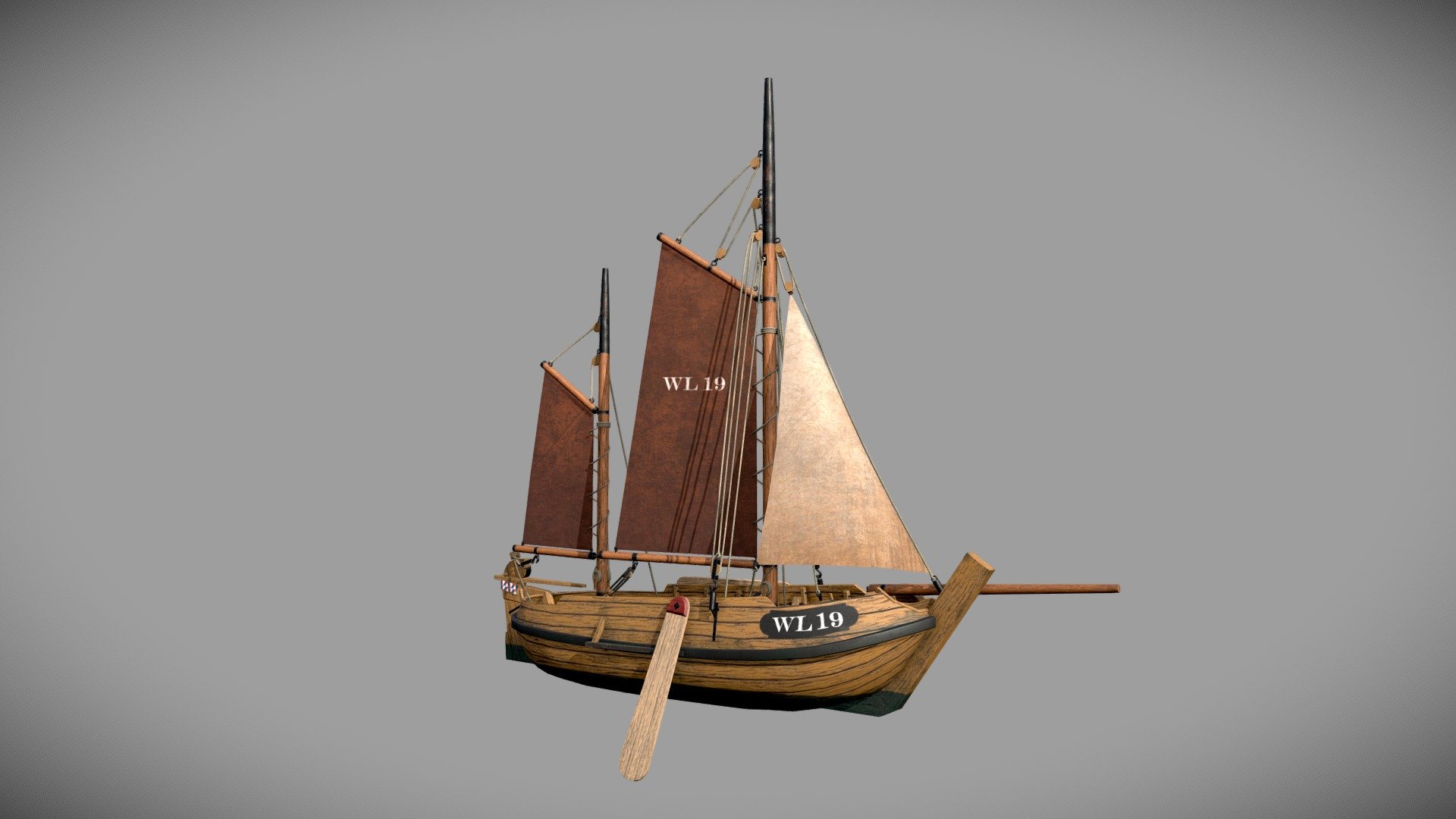 Dutch Fishing boat "Paling aak" - 3D model by Vincent van Waard ...