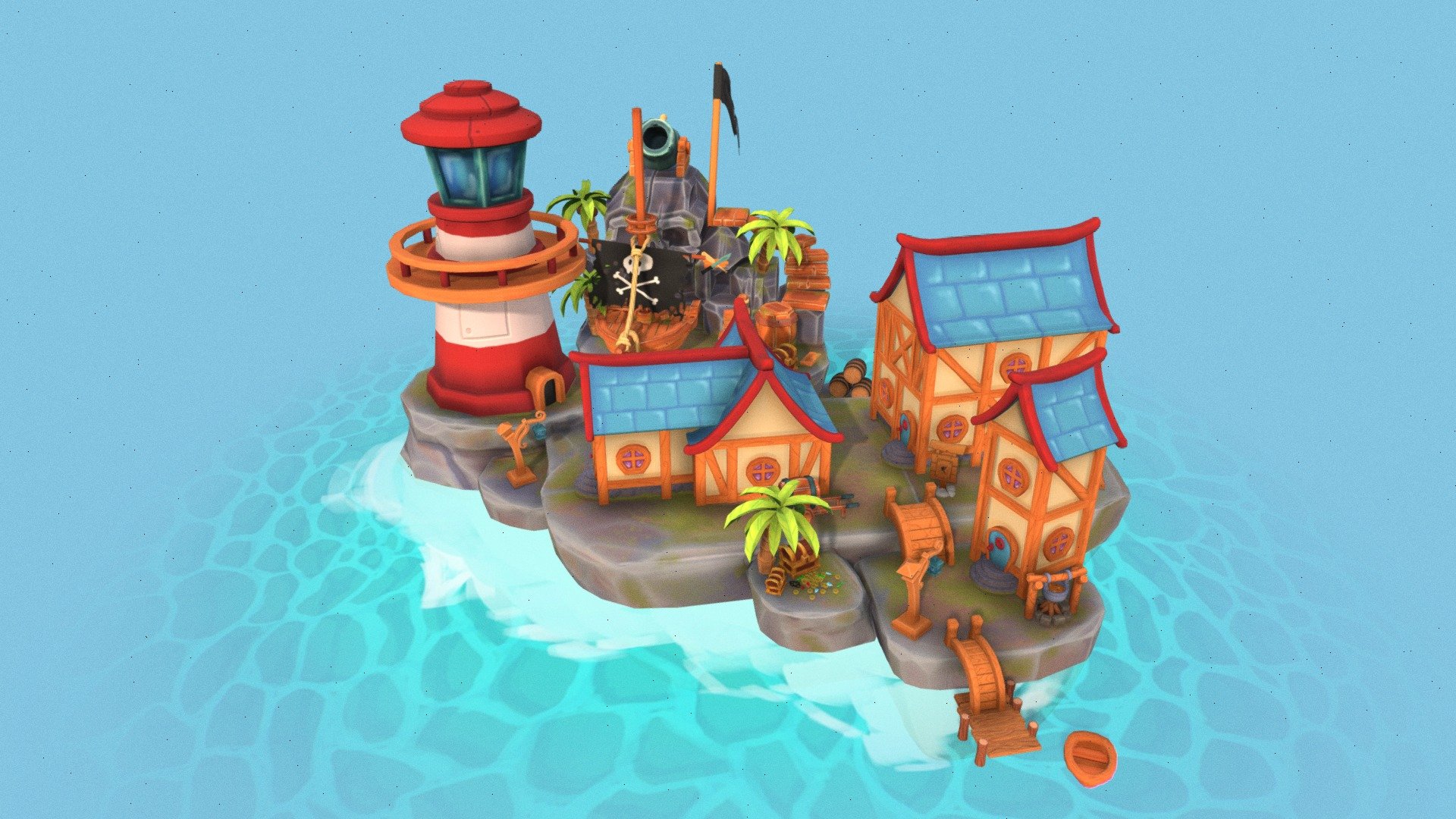 Pirate Island - 3D model by Sare (@sare3d) [17b299b] - Sketchfab