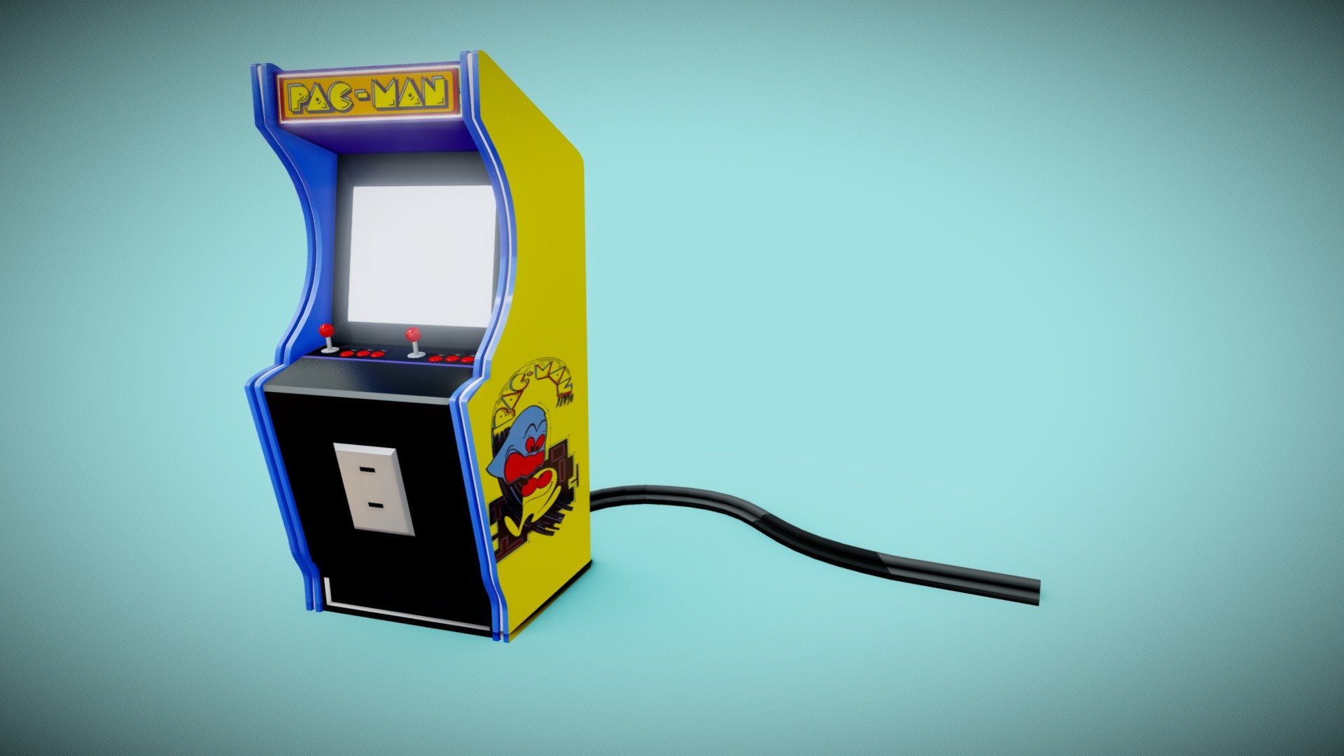 Low poly PACMAN arcade cabinet - Download Free 3D model by MrEliptik ...