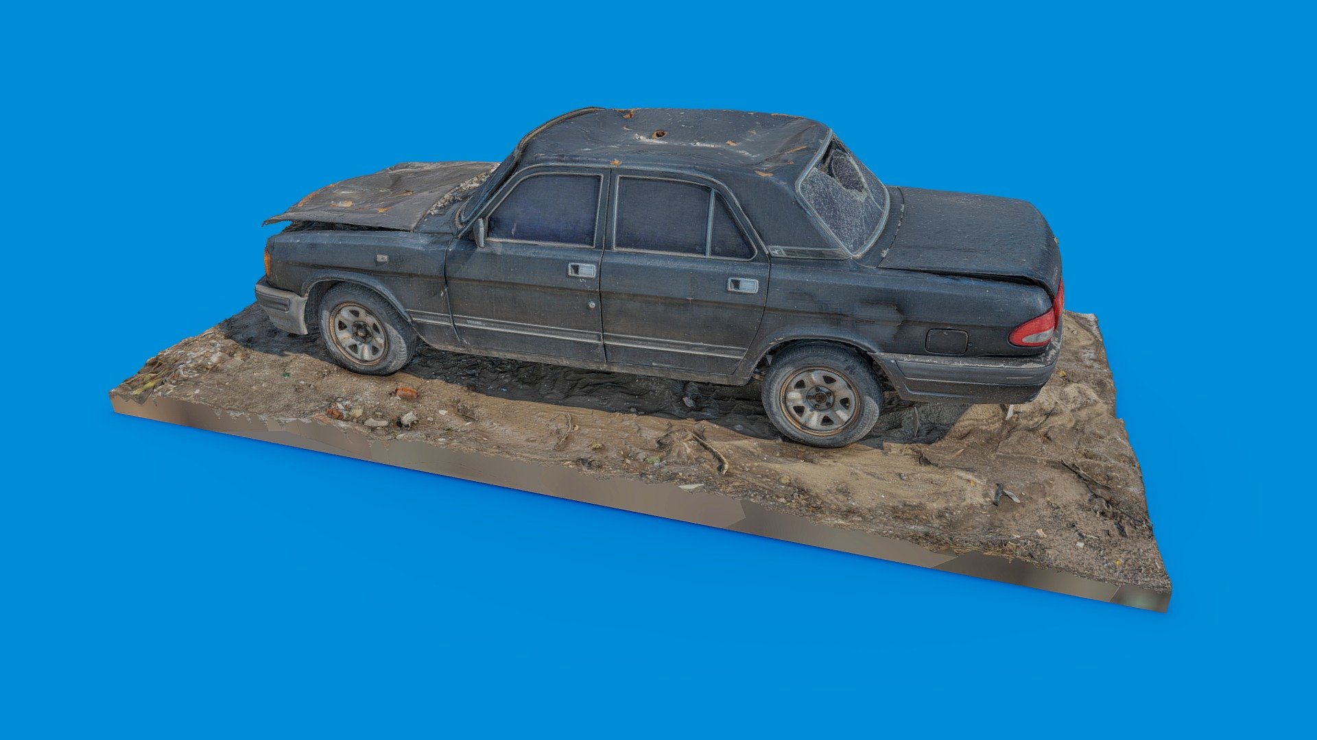 GAZ 3110 "Volga" Destroyed - 3D model by AERO3D (@aero3d.ua) [17b7e5b] - Sketchfab