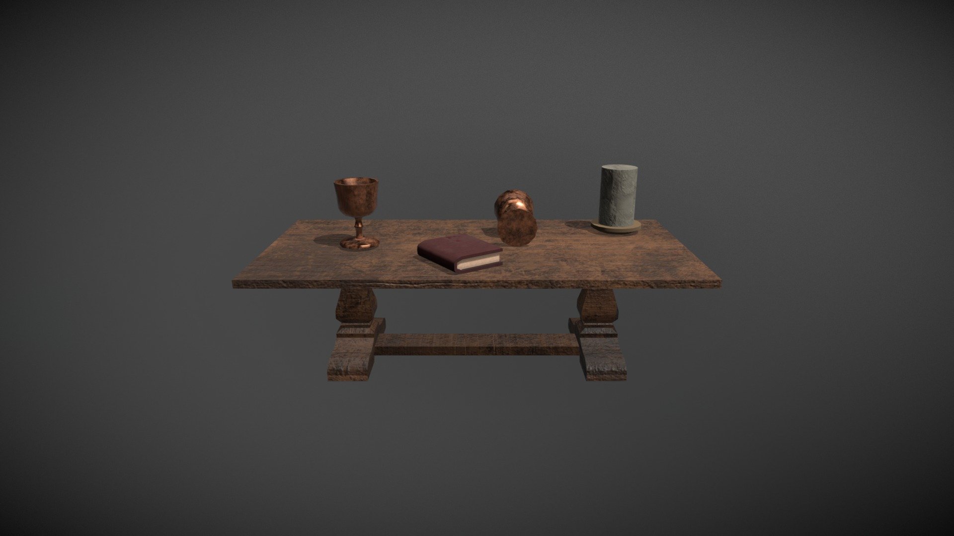 Modular Assets - Table with additional props - 3D model by caitlinwhite ...
