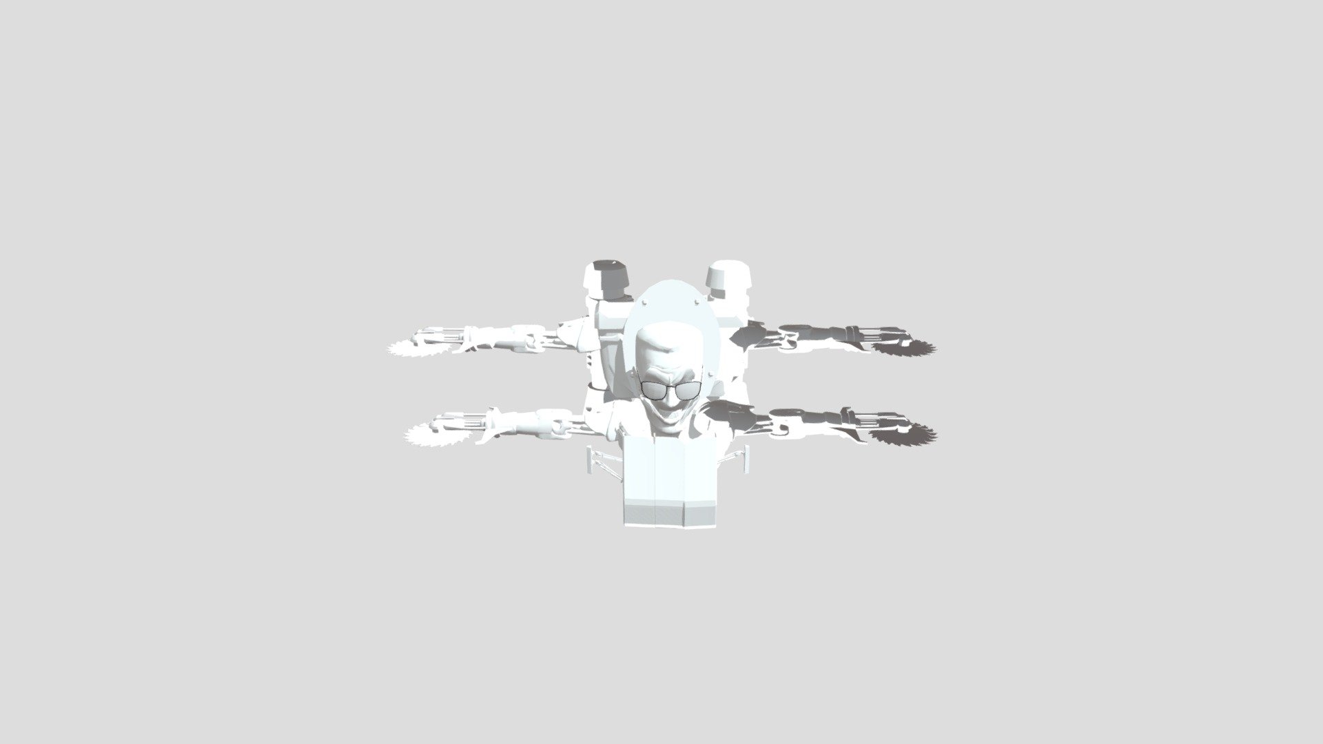 Quad Buzzsaw Clone Gman Toilet (fbx) - Download Free 3D model by ASP ...