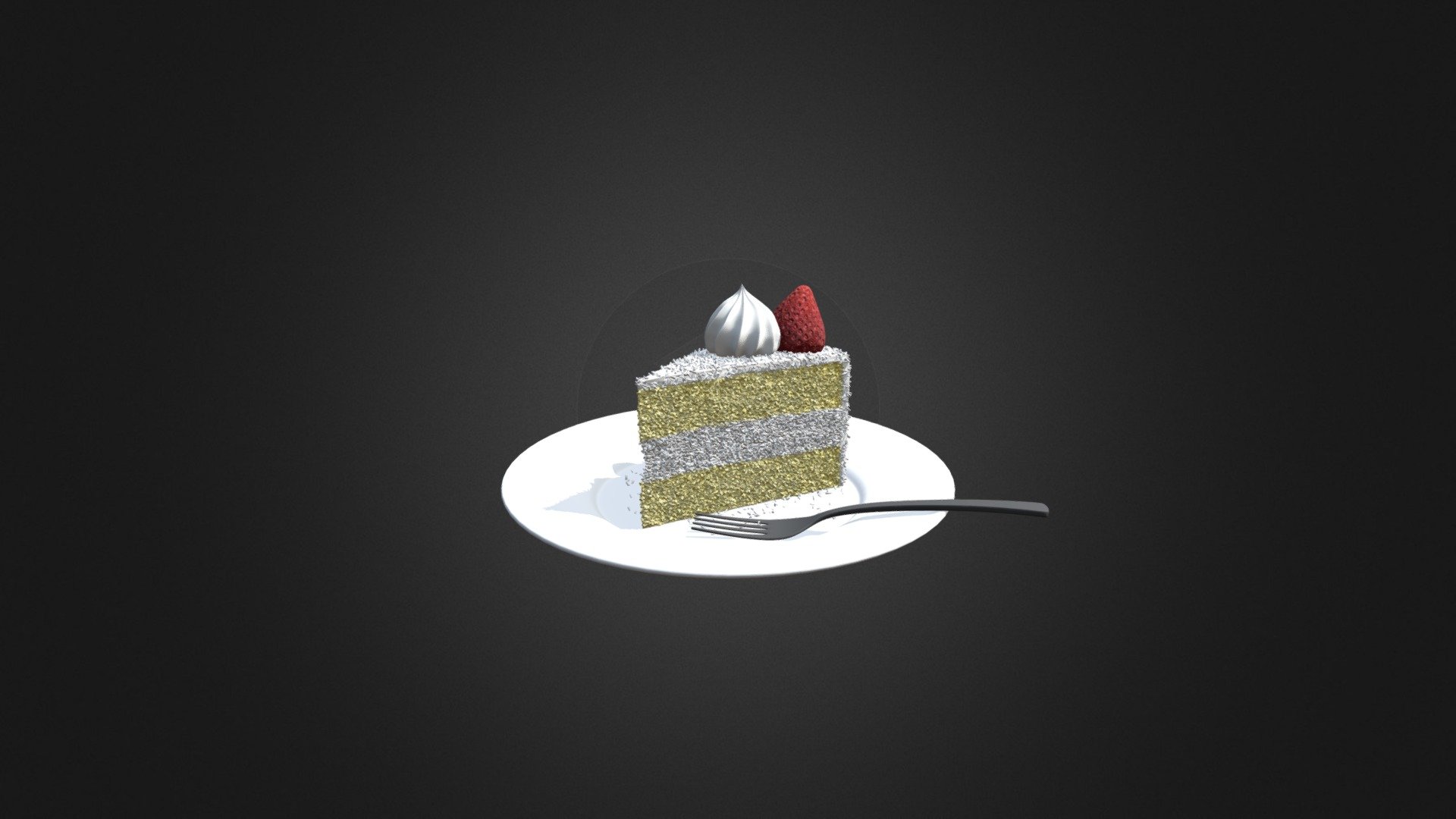 Piece of Cream Cake - Buy Royalty Free 3D model by cgaxis [17b8aa4 ...