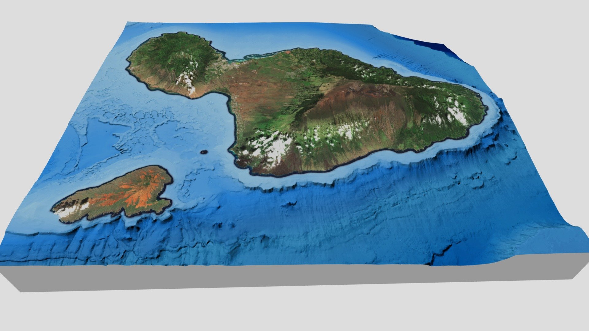 Maui Bathymetry Map - 3D model by smartmAPPS [17b92dd] - Sketchfab