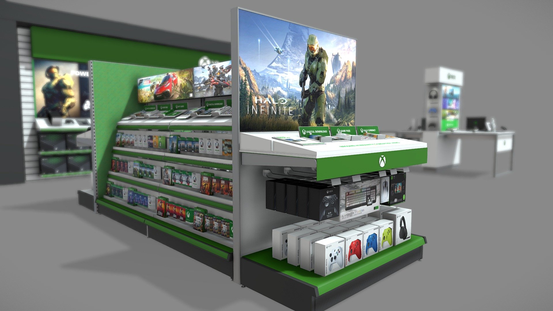 Xbox Retail Display - 3D model by mikeho3d [17b9d73] - Sketchfab