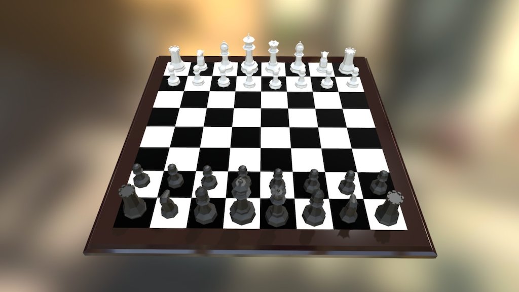 Chess Board Scene - 3D model by ConsoleCarl [17bafc3] - Sketchfab