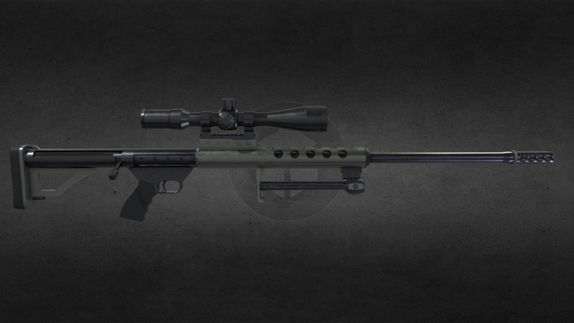 Serbu BFG-50 - Download Free 3D model by Vasily (@3D-Models-Geek ...