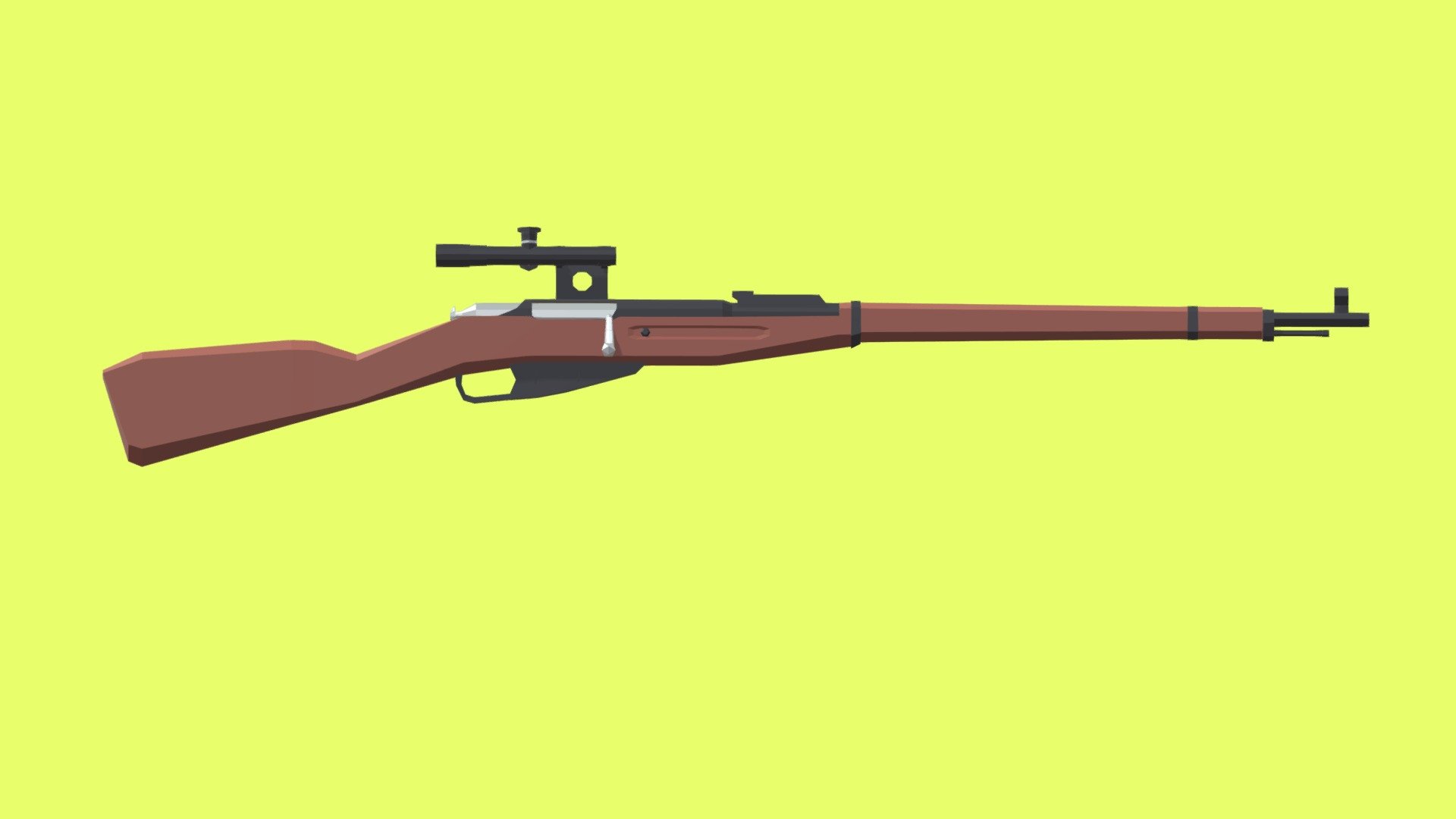 Mosin Nagant (actually) low-poly - Download Free 3D model by ICEMAN ...
